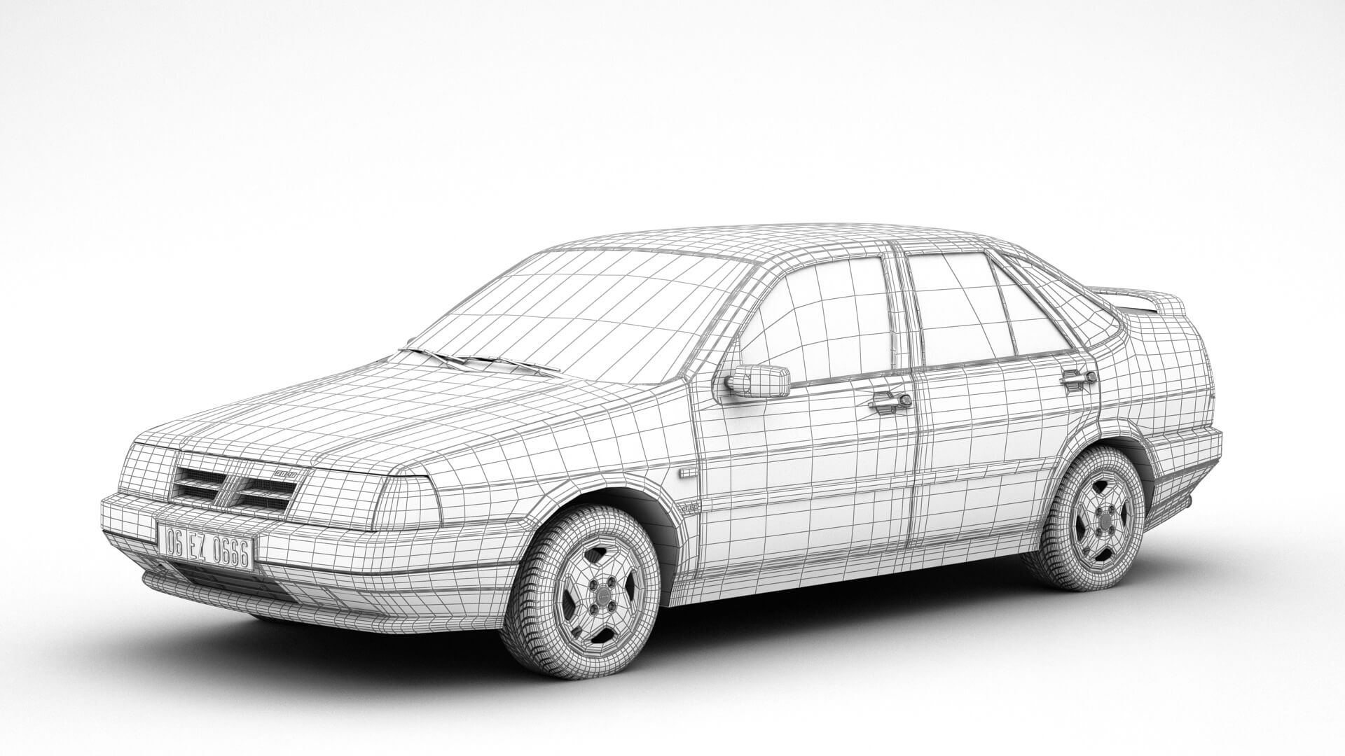 Fiat Tempra SX AK - 3D Model by Carmodels3D