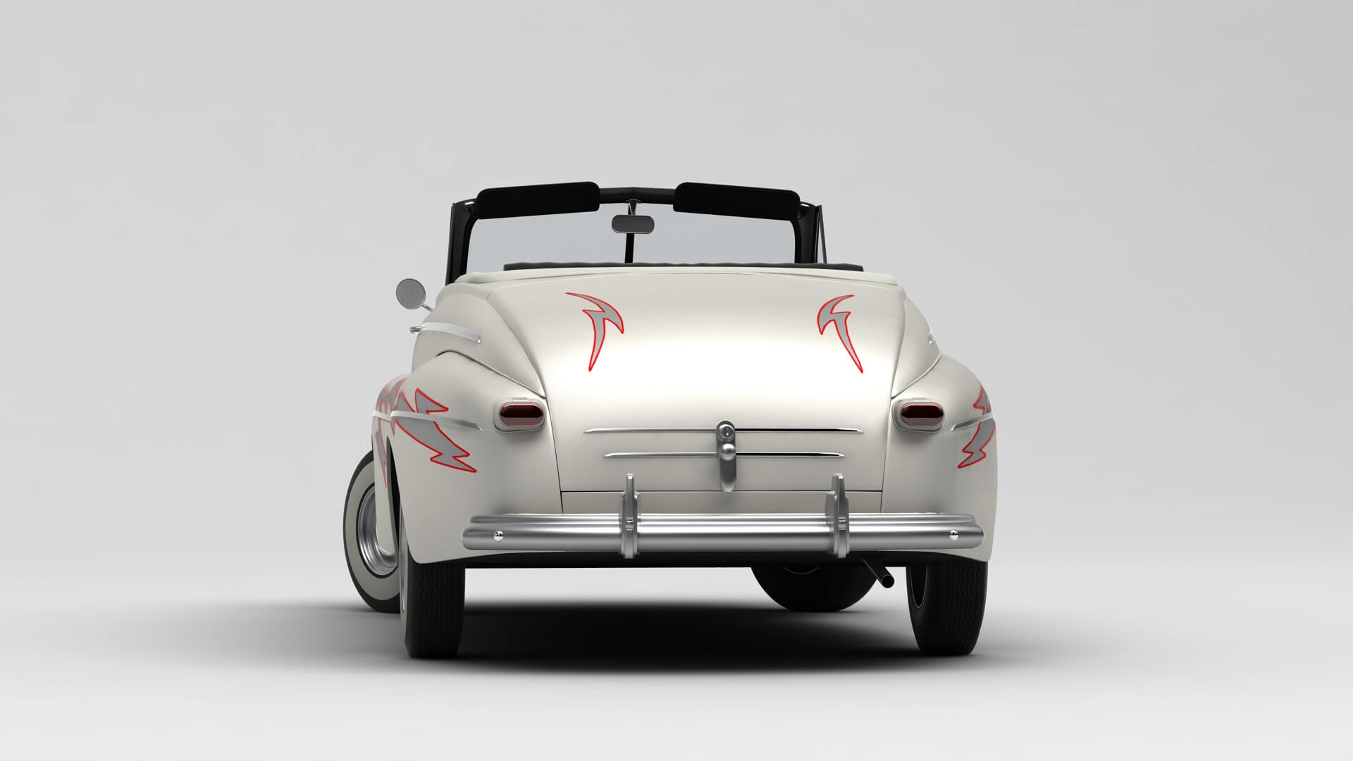 Ford Deluxe Convertible 1948 Greased Lightning - 3D Model by Carmodels3D