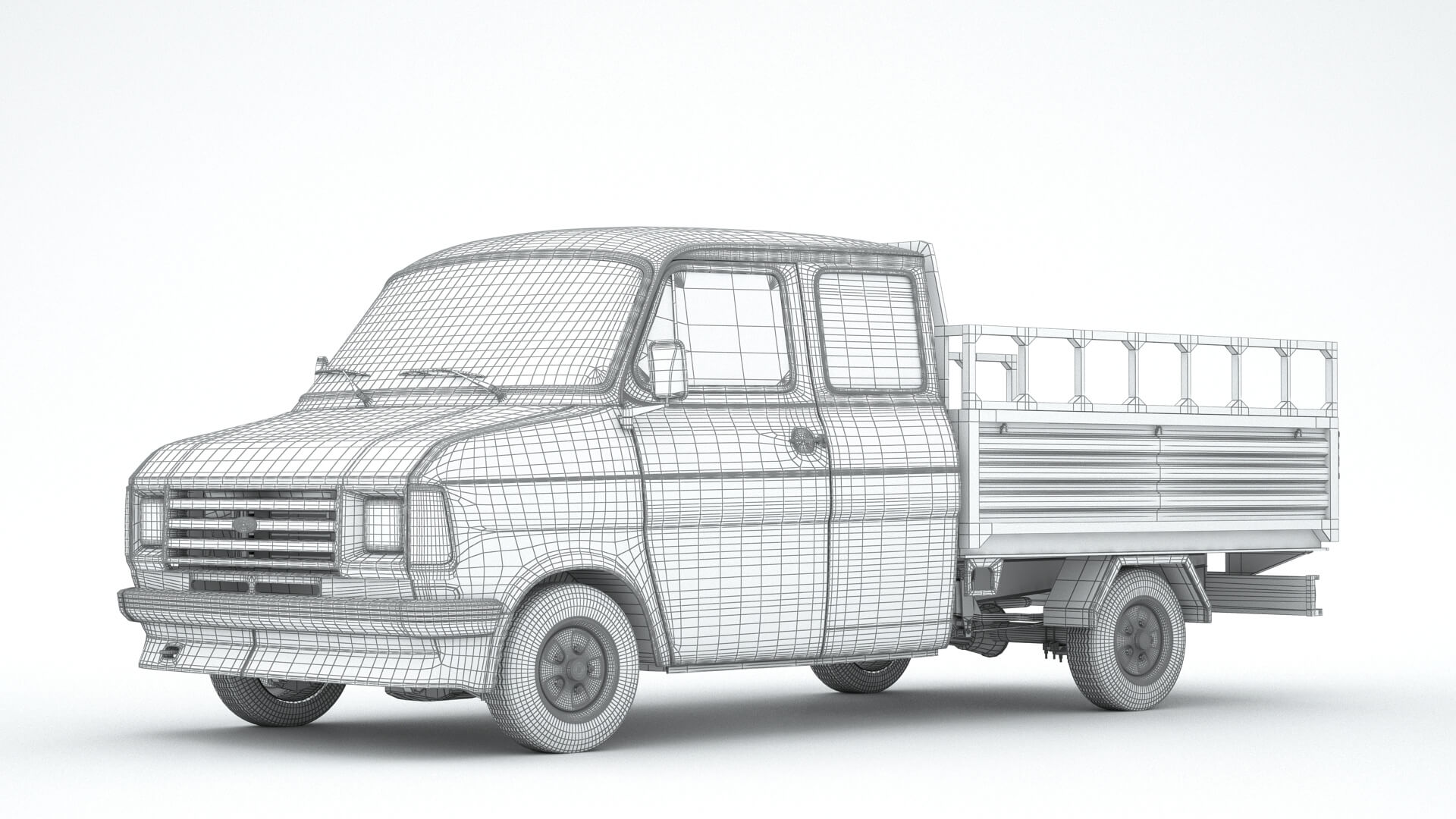 Ford Transit MK2 Pick-Up 3D Model by Carmodels3D