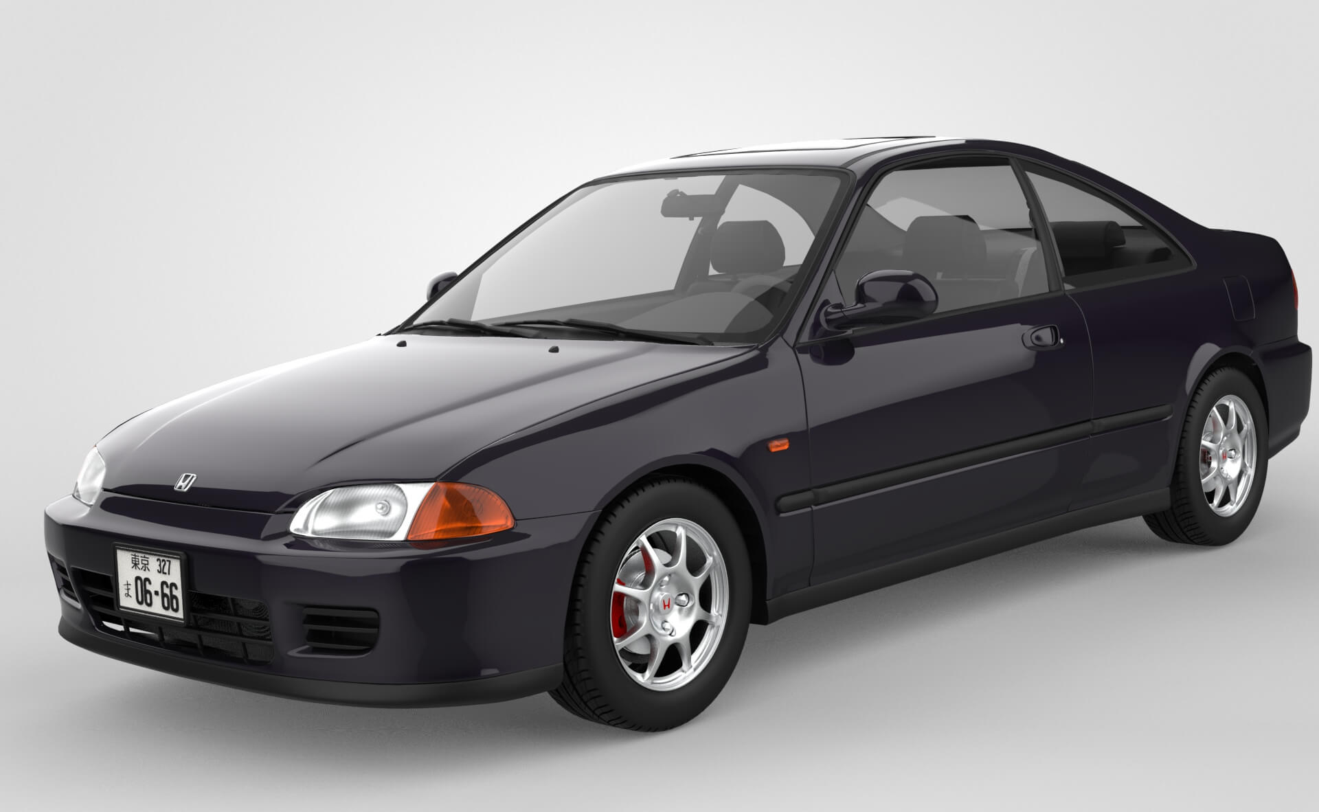 Honda Civic EJ1 Coupe - 3D Model by Carmodels3D