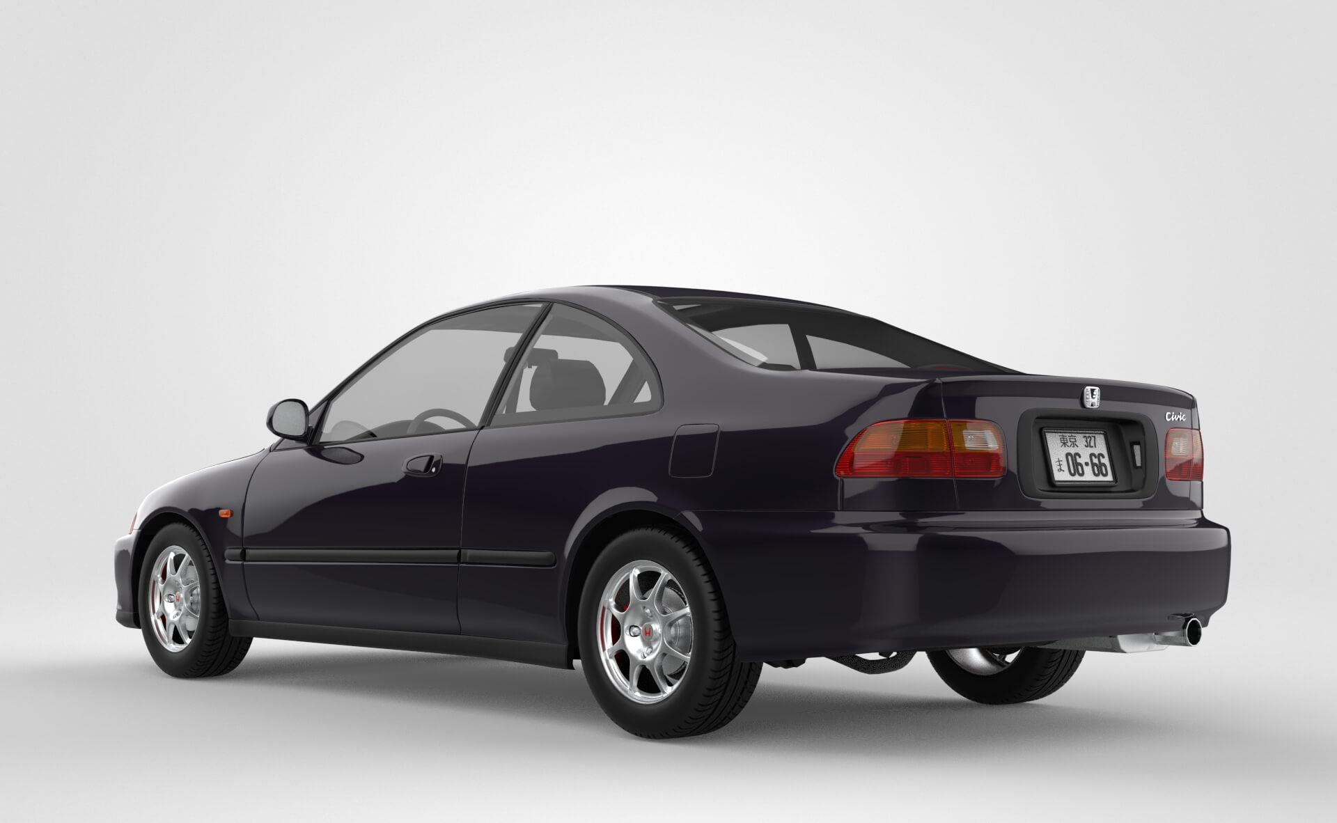 Honda Civic EJ1 Coupe - 3D Model by Carmodels3D