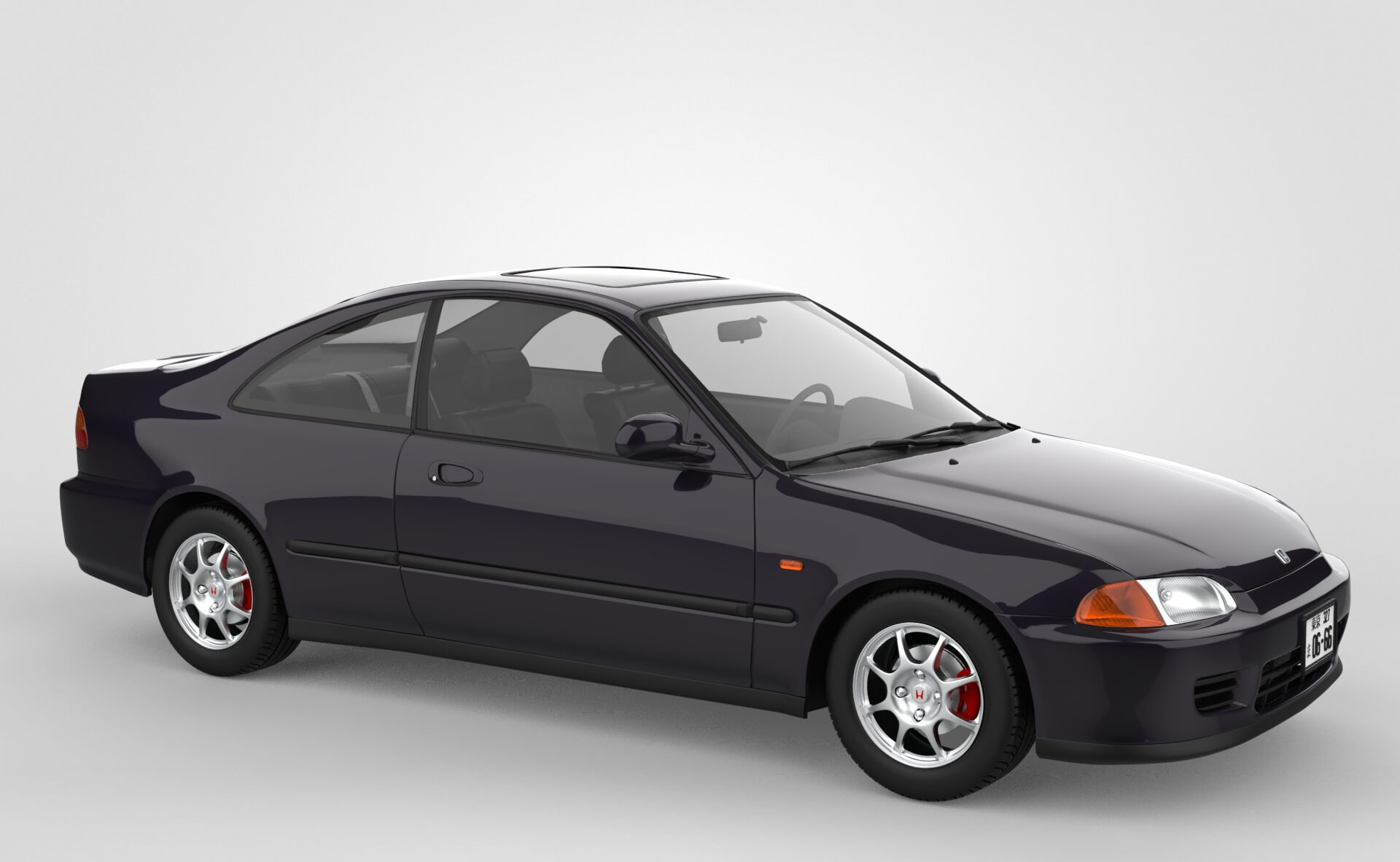 Honda Civic EJ1 Coupe - 3D Model by Carmodels3D