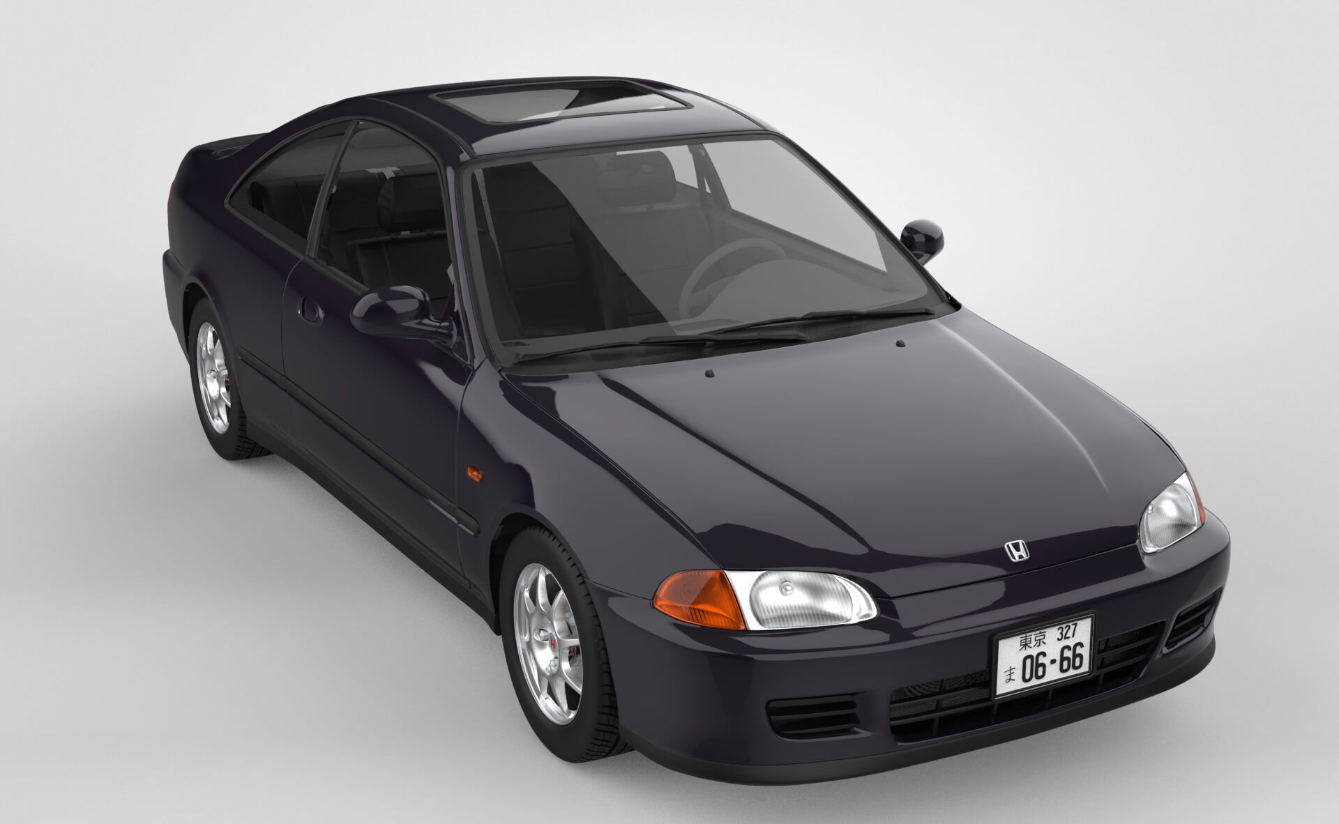 Honda Civic EJ1 Coupe - 3D Model by Carmodels3D