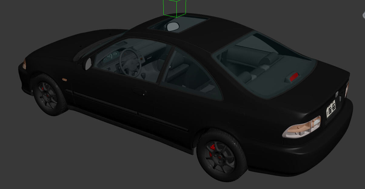 Honda Civic EJ1 Coupe - 3D Model by Carmodels3D