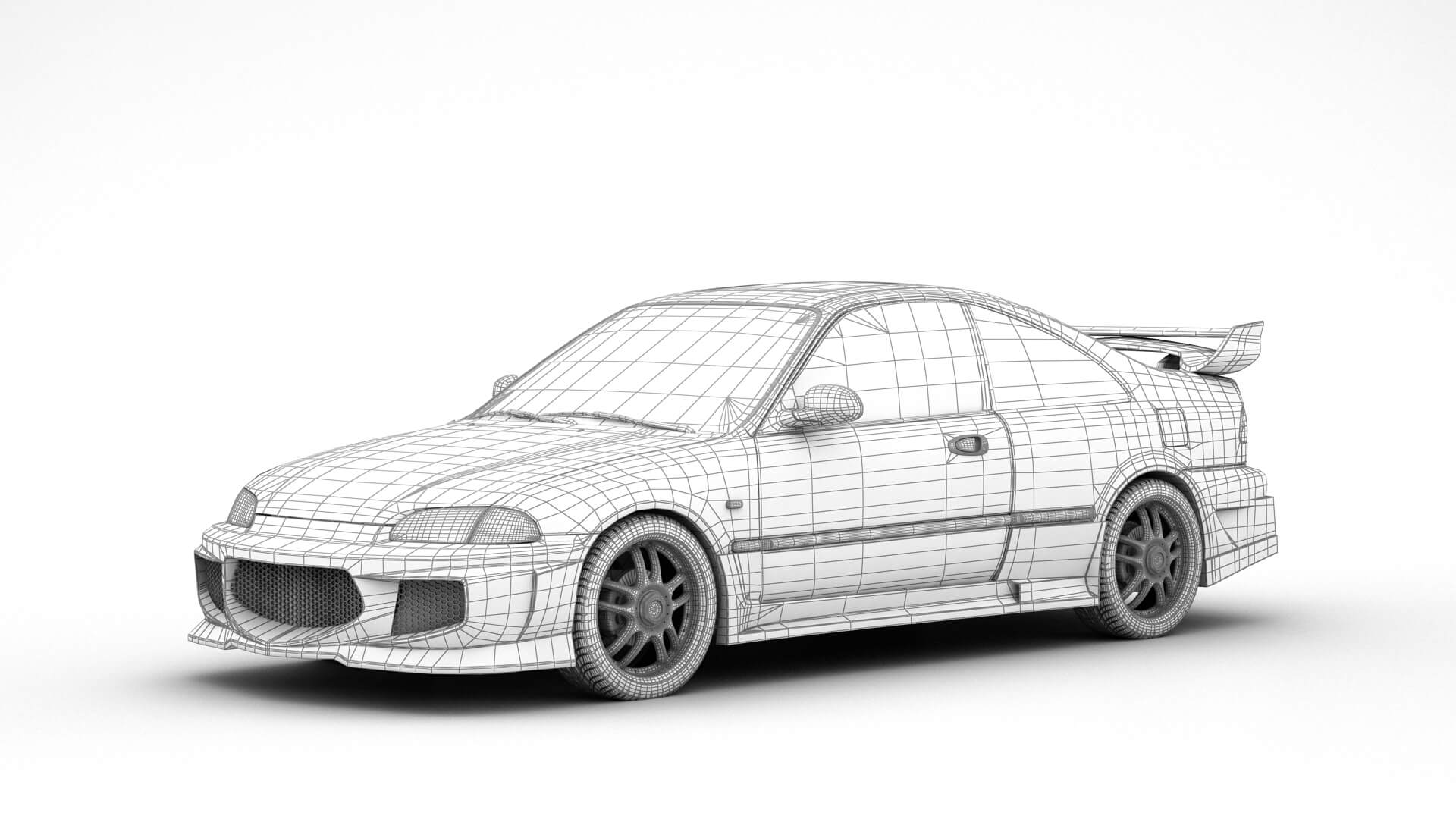 Honda Civic EJ1 Coupe - The Fast and The Furious 3D Model by Carmodels3D