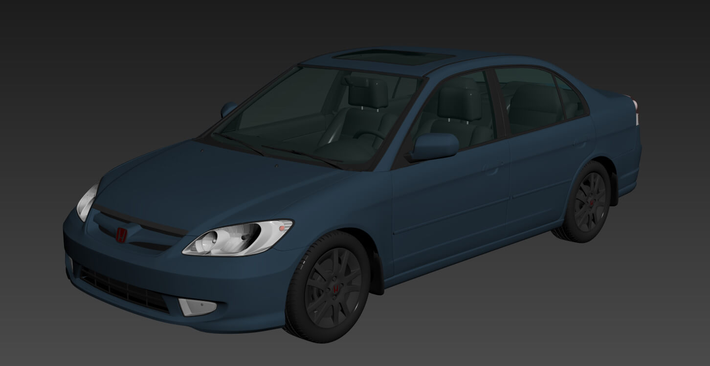 Honda Civic Vtec 2 - 3D Model by Carmodels3D