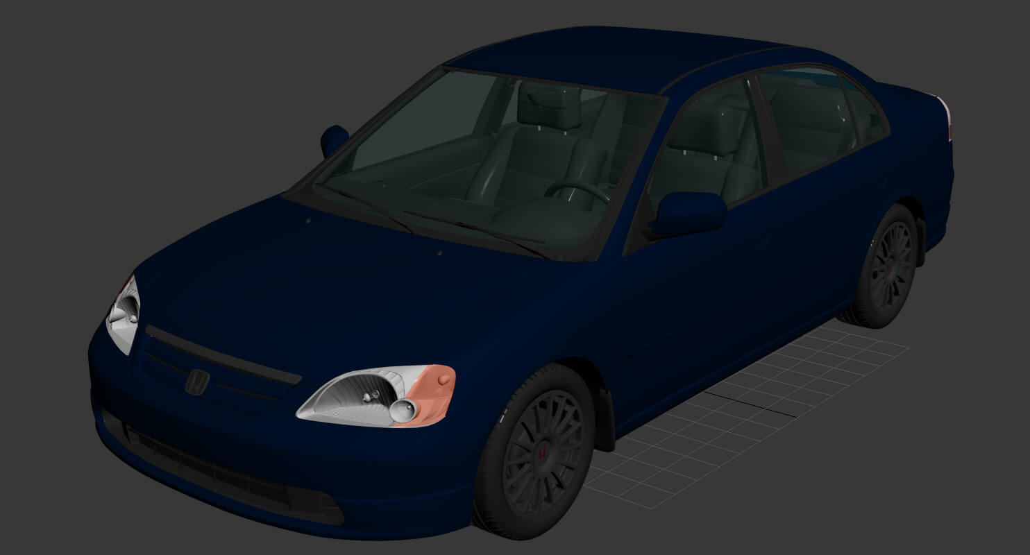 Honda Civic Vtec - 3D Model by Carmodels3D