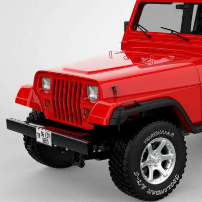 Jeep Wrangler Yj 1987 - 3D Model by Carmodels3D
