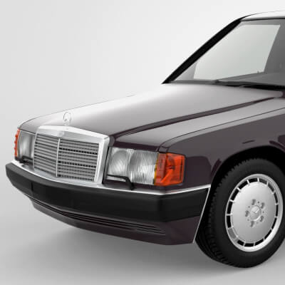 Mercedes Benz 190E 1990 W201 - 3D Model by Carmodels3D