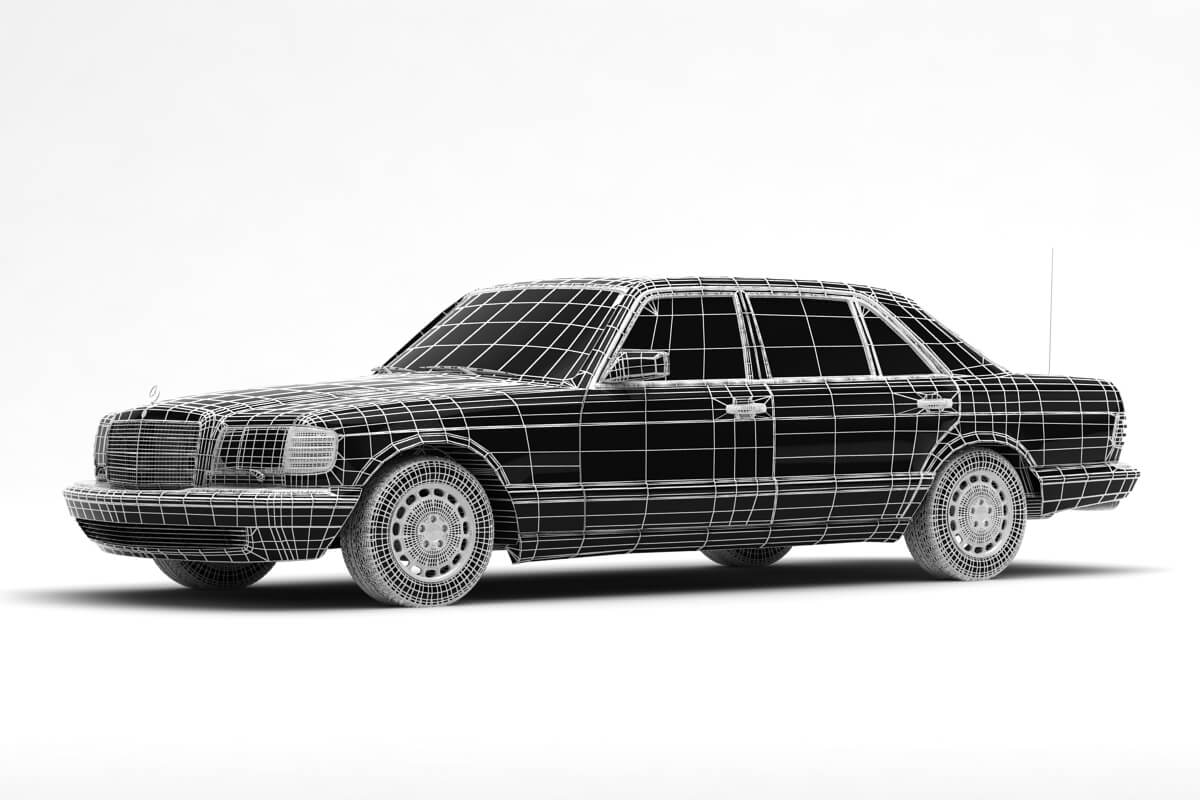 Mercedes Benz 350 SEL - 3D Model by Carmodels3D