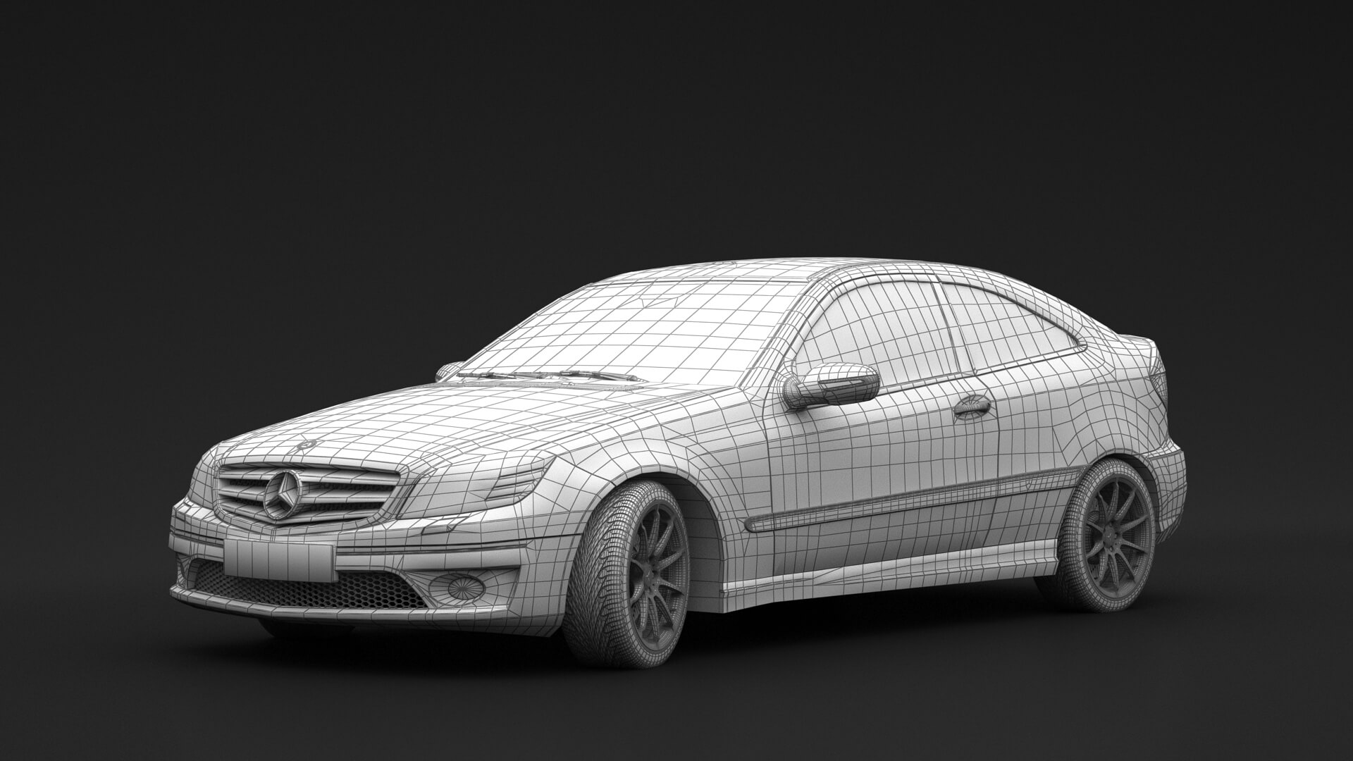 Mercedes Benz Clc Coupe W204 - 3D Model by Carmodels3D
