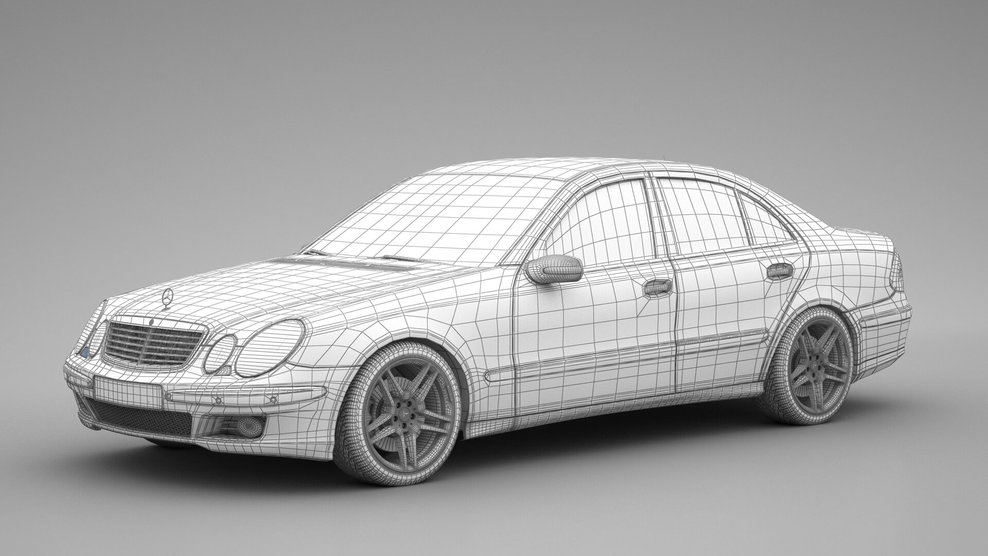 Mercedes Benz E-Class W211 3D Model by Carmodels3D