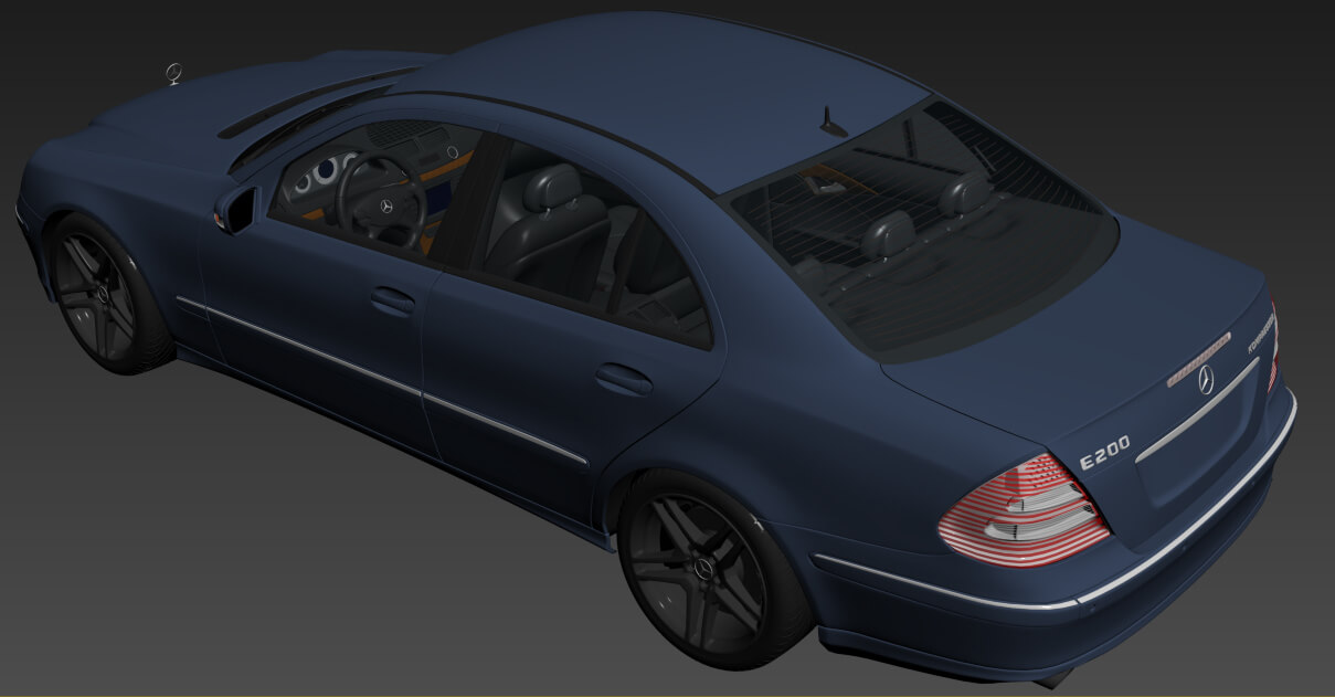 Mercedes Benz E-Class W211 3D Model by Carmodels3D