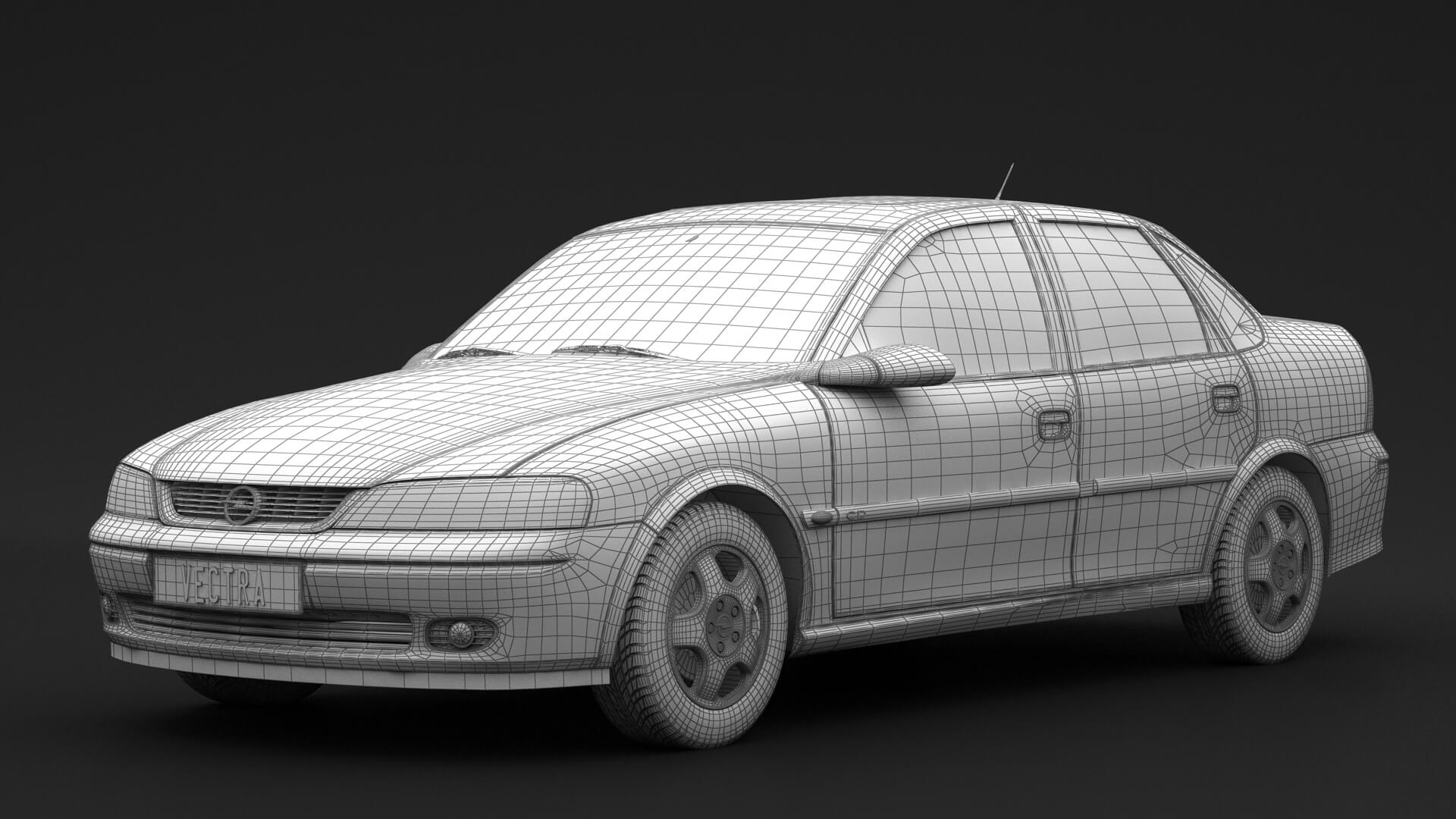 Opel Vectra B Sedan Facelift - 3D Model by Carmodels3D