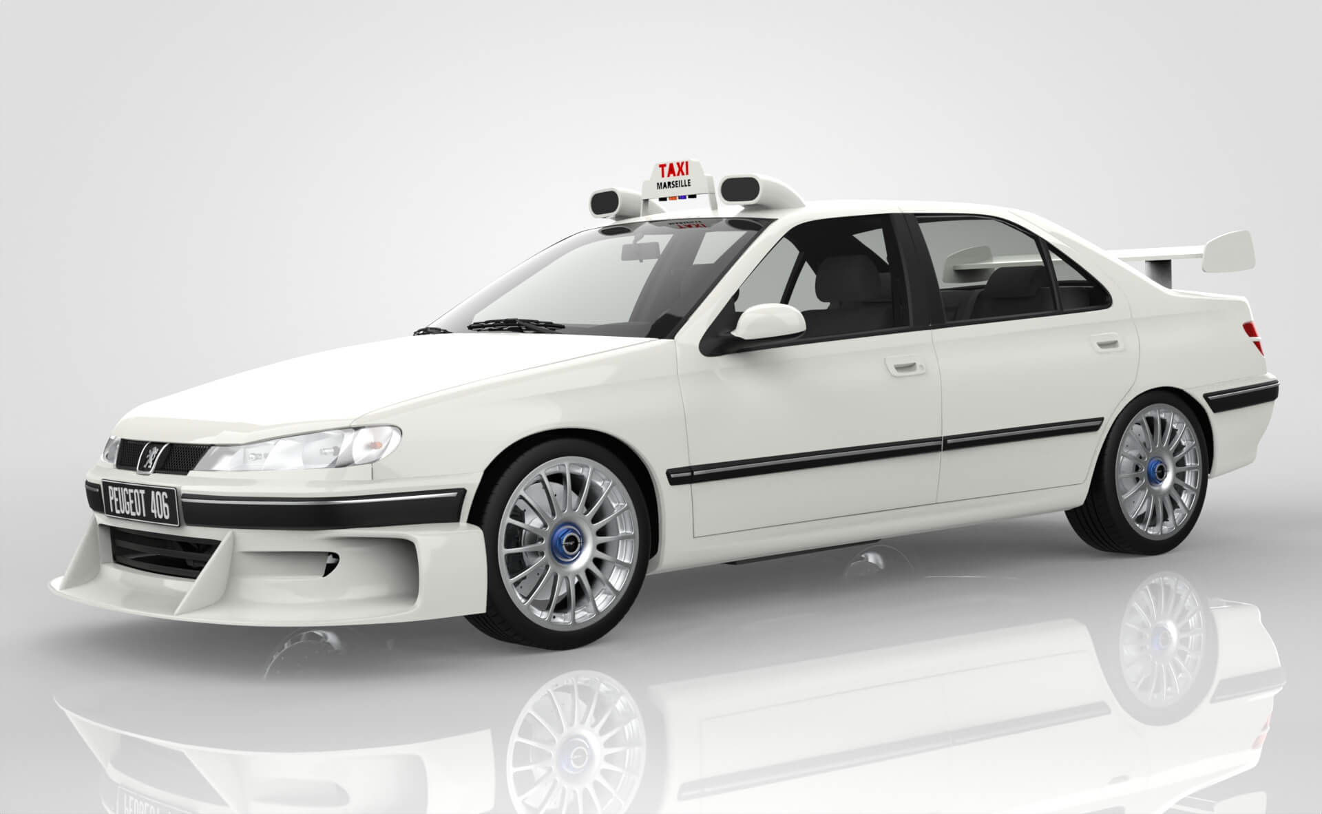 Peugeot 406 Taxi 2 - 3D Model by Carmodels3D