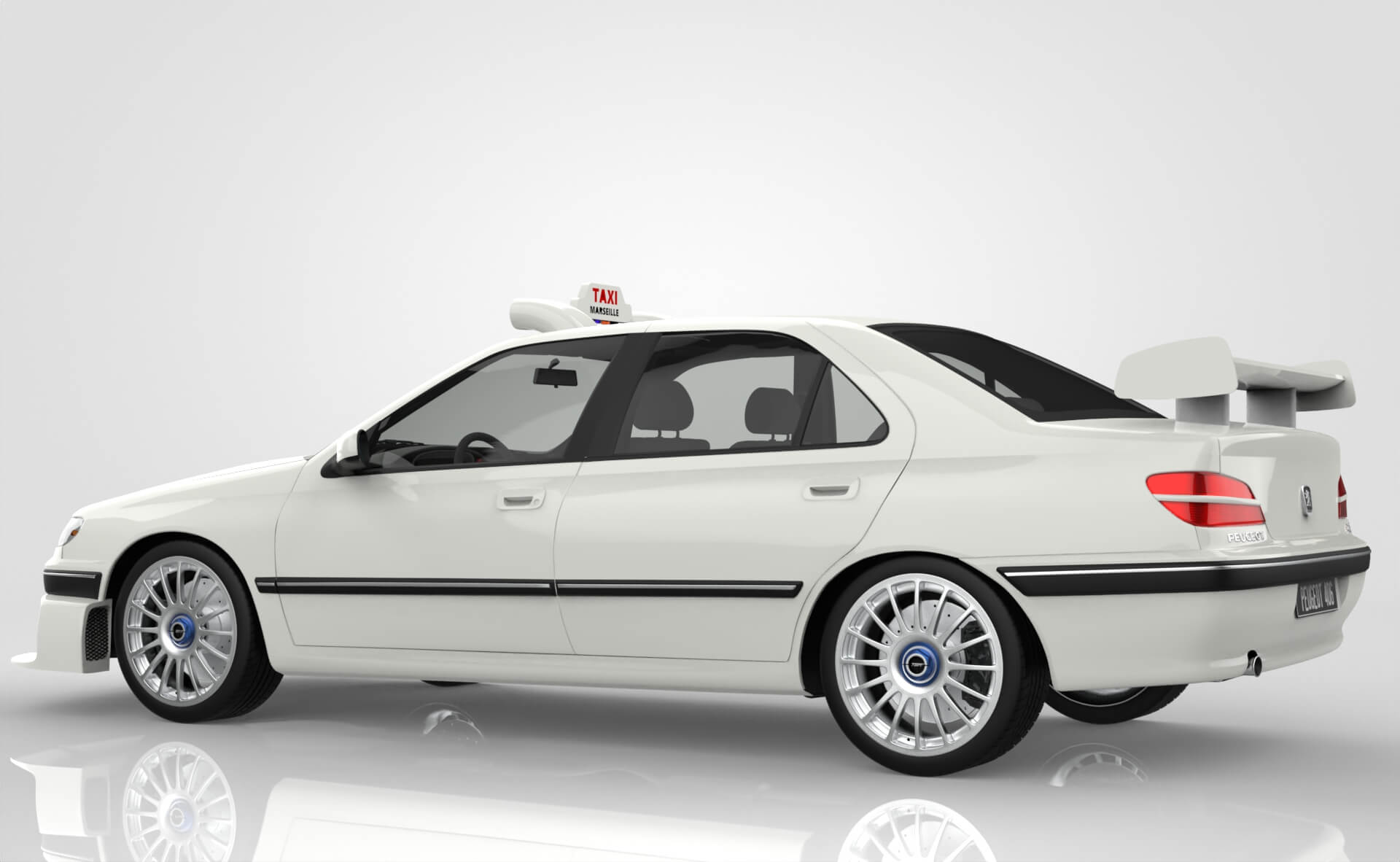Peugeot 406 Taxi 2 - 3D Model by Carmodels3D