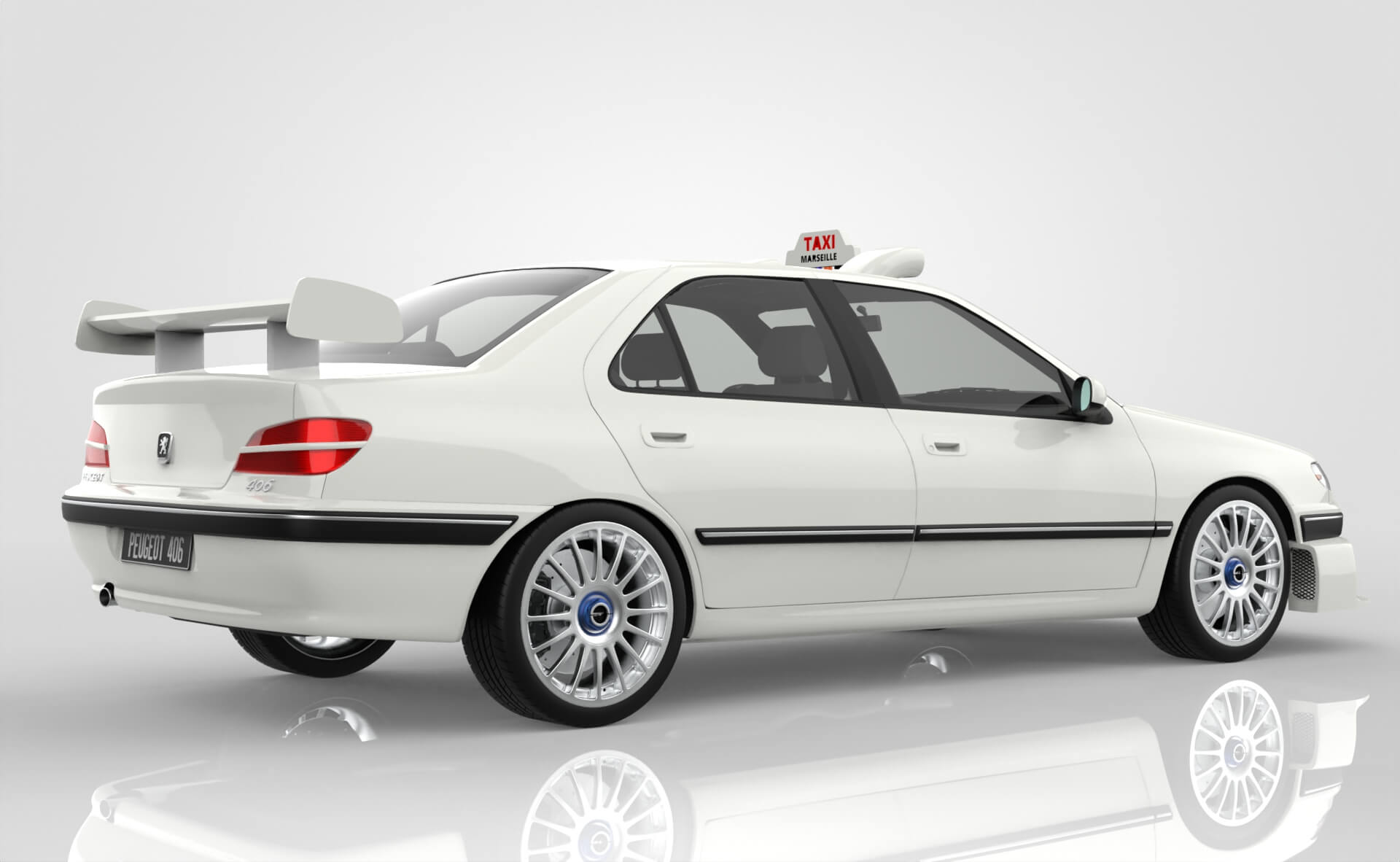 Peugeot 406 Taxi 2 - 3D Model by Carmodels3D