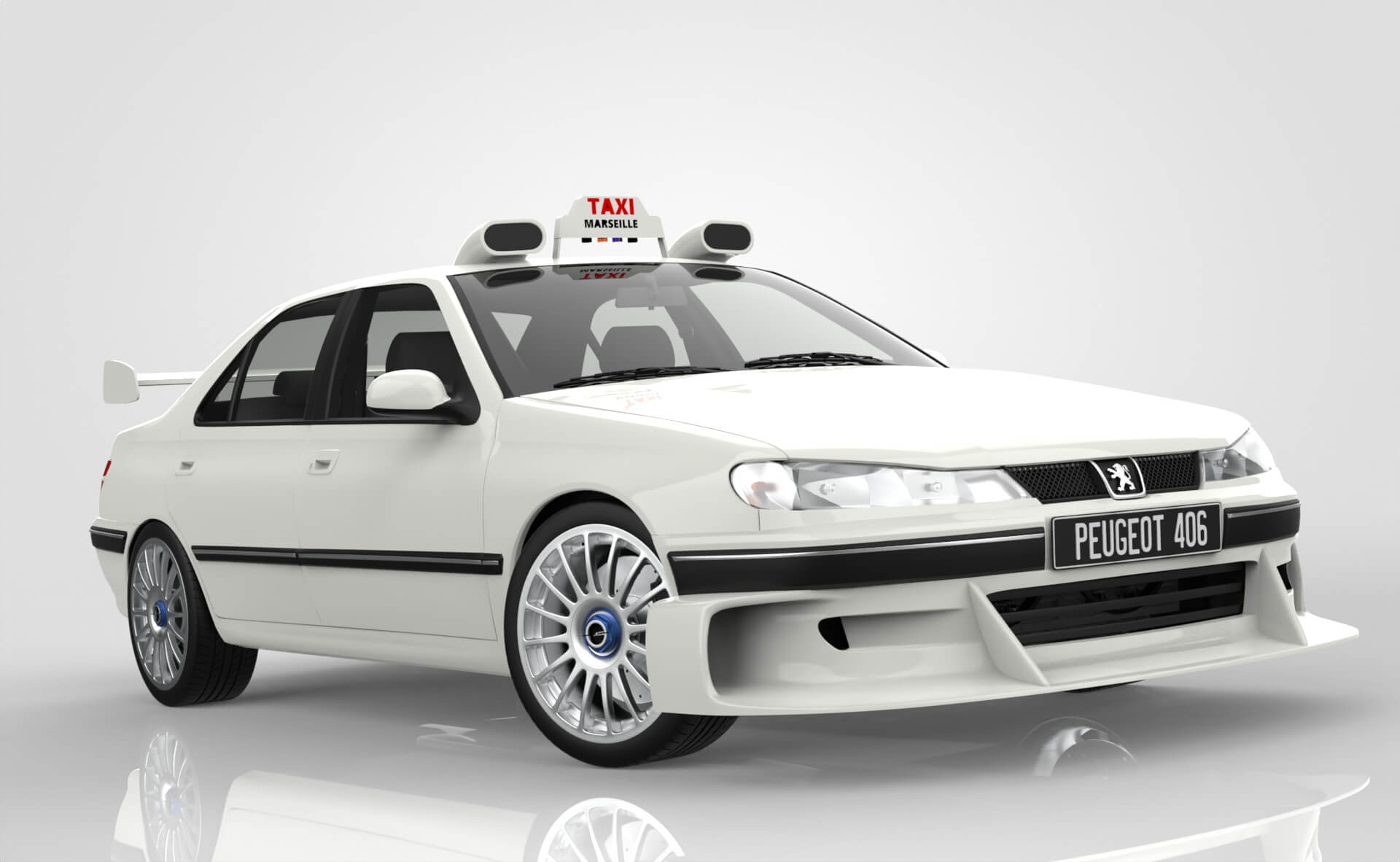 Peugeot 406 Taxi 2 - 3D Model by Carmodels3D