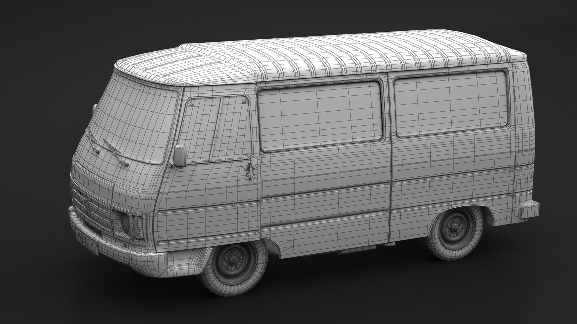 Peugeot J9 Minibus 1981 - 3D Model by Carmodels3D