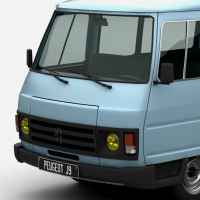 Peugeot J9 Minibus 1981 - 3D Model by Carmodels3D