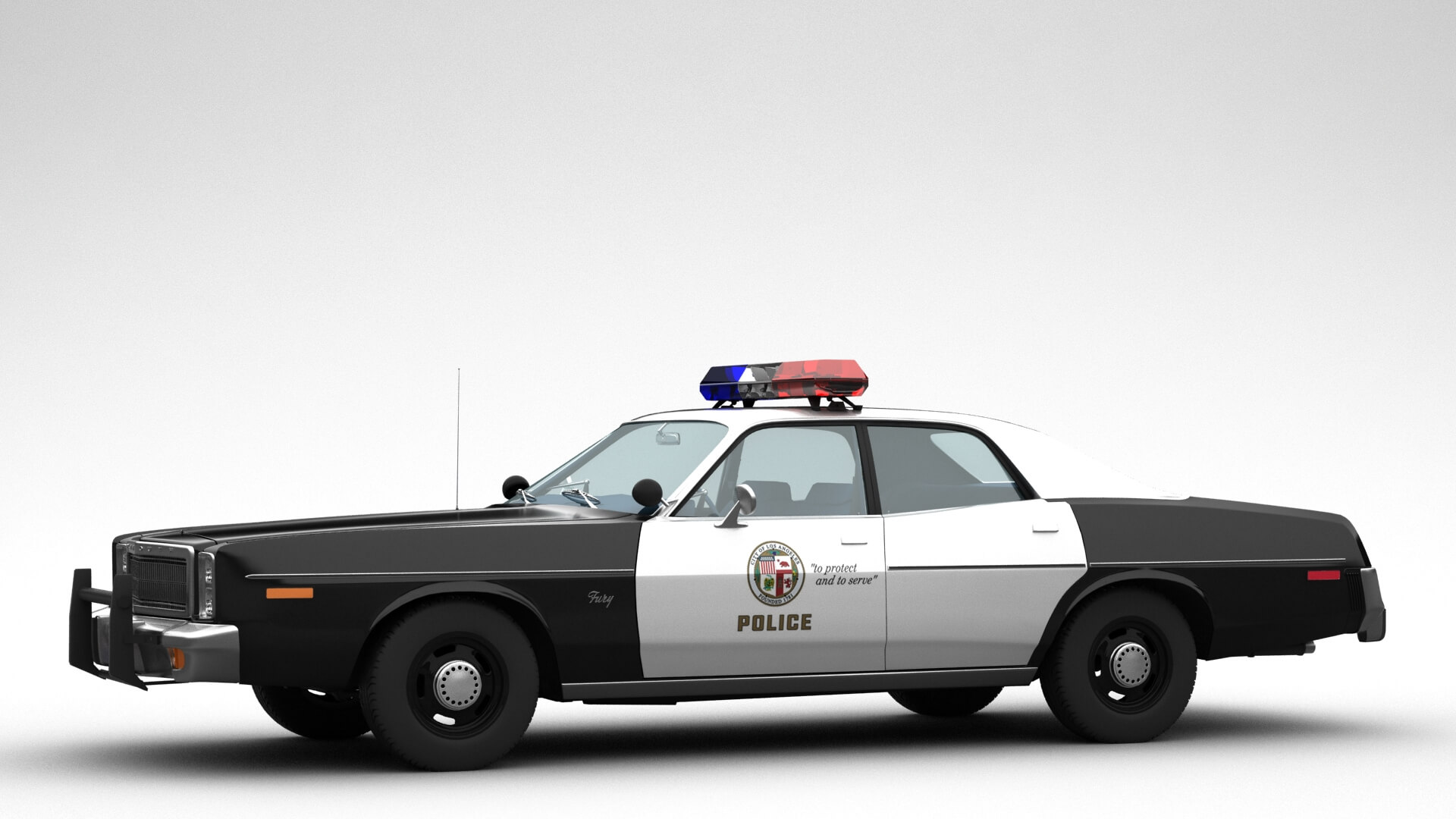 Plymouth Fury Police 1978 - 3D Model by Carmodels3D