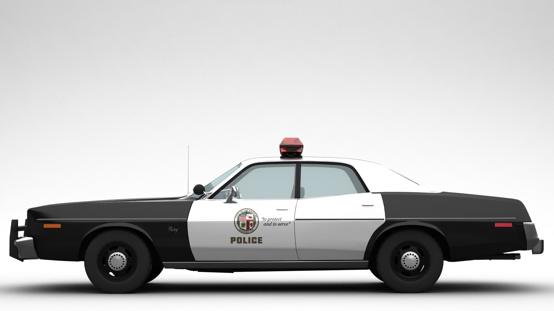 Plymouth Fury Police 1978 - 3D Model by Carmodels3D