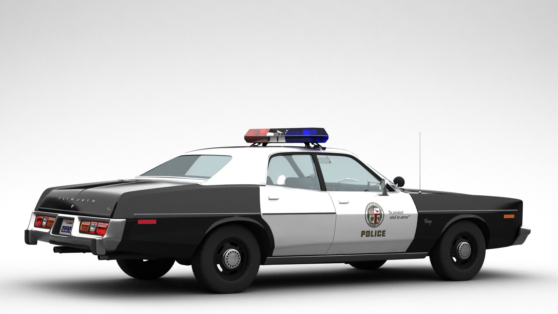 Plymouth Fury Police 1978 - 3D Model by Carmodels3D