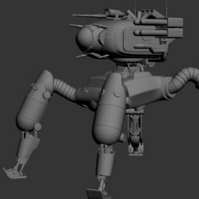 Sci-Fi Robo Mecha 3D Model by Carmodels3D