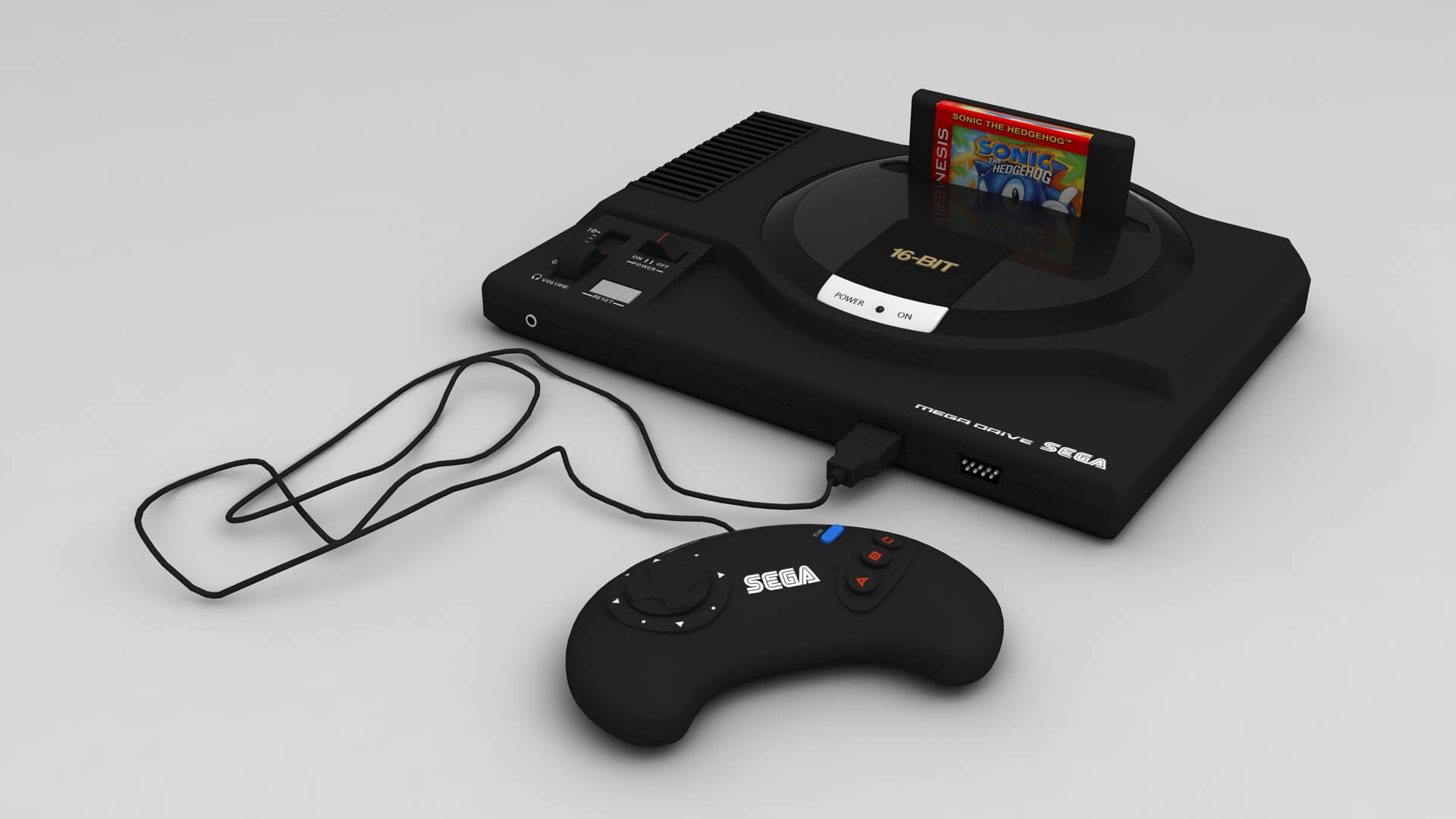 Sega Mega Drive 16 Bit - 3D Model by Carmodels3D