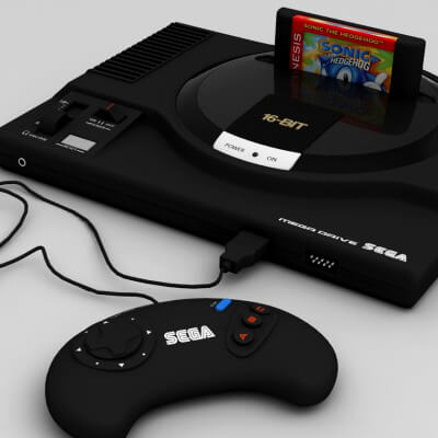Sega Mega Drive 16 Bit - 3D Model by Carmodels3D