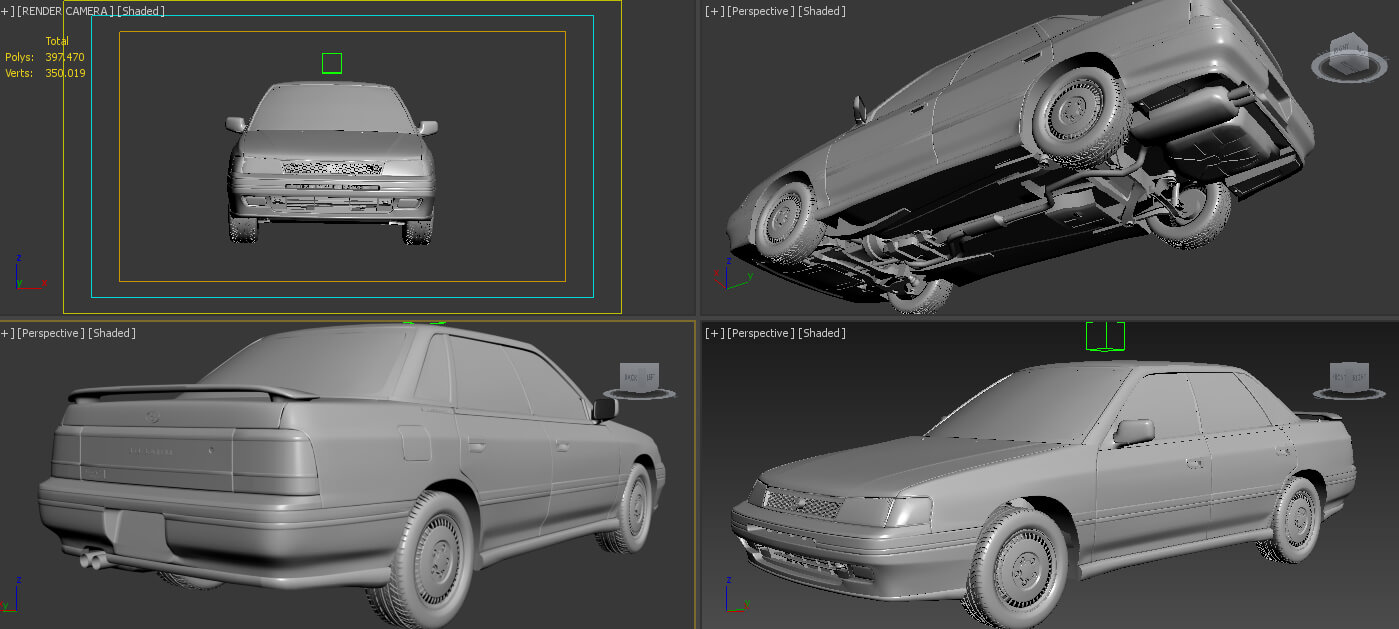 Subaru Legacy 1990 - 3D Model by Carmodels3D
