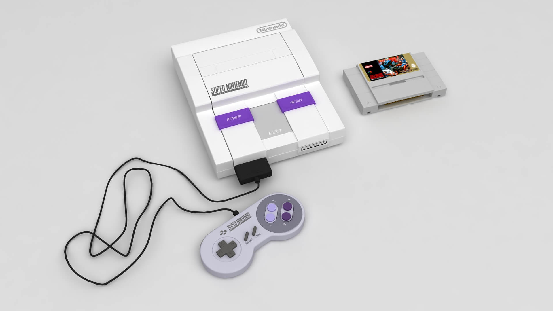 Super Nintendo Snes - 3D Model by Carmodels3D
