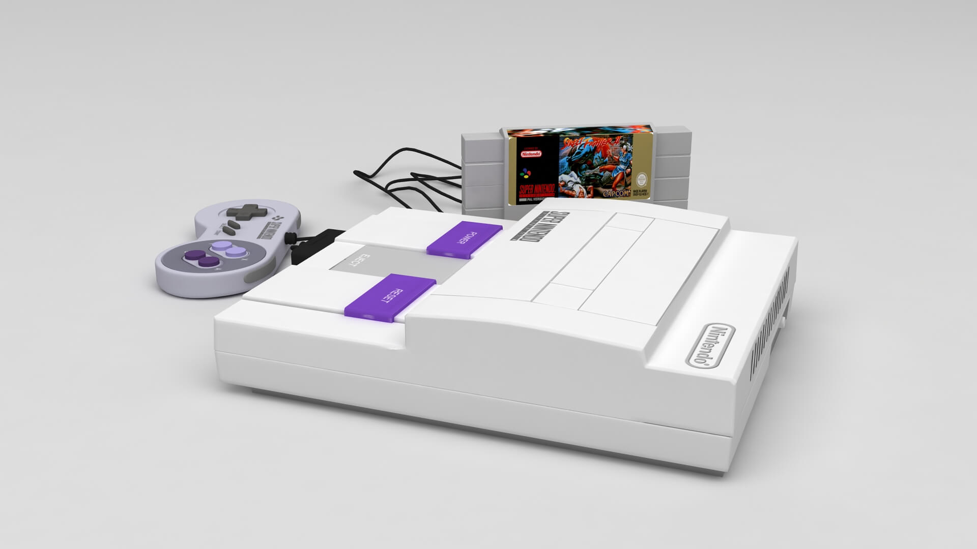 Super Nintendo Snes - 3D Model by Carmodels3D