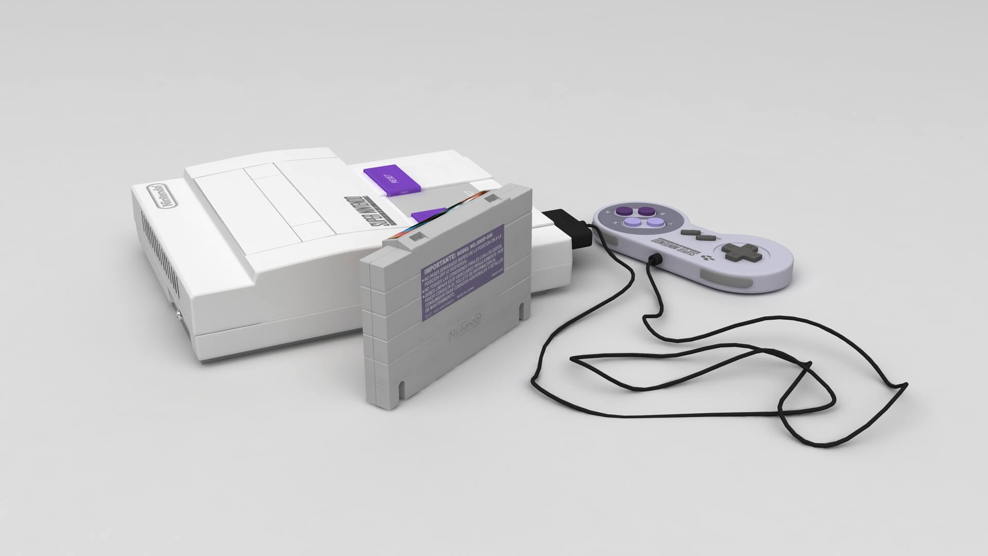 Super Nintendo Snes - 3D Model by Carmodels3D