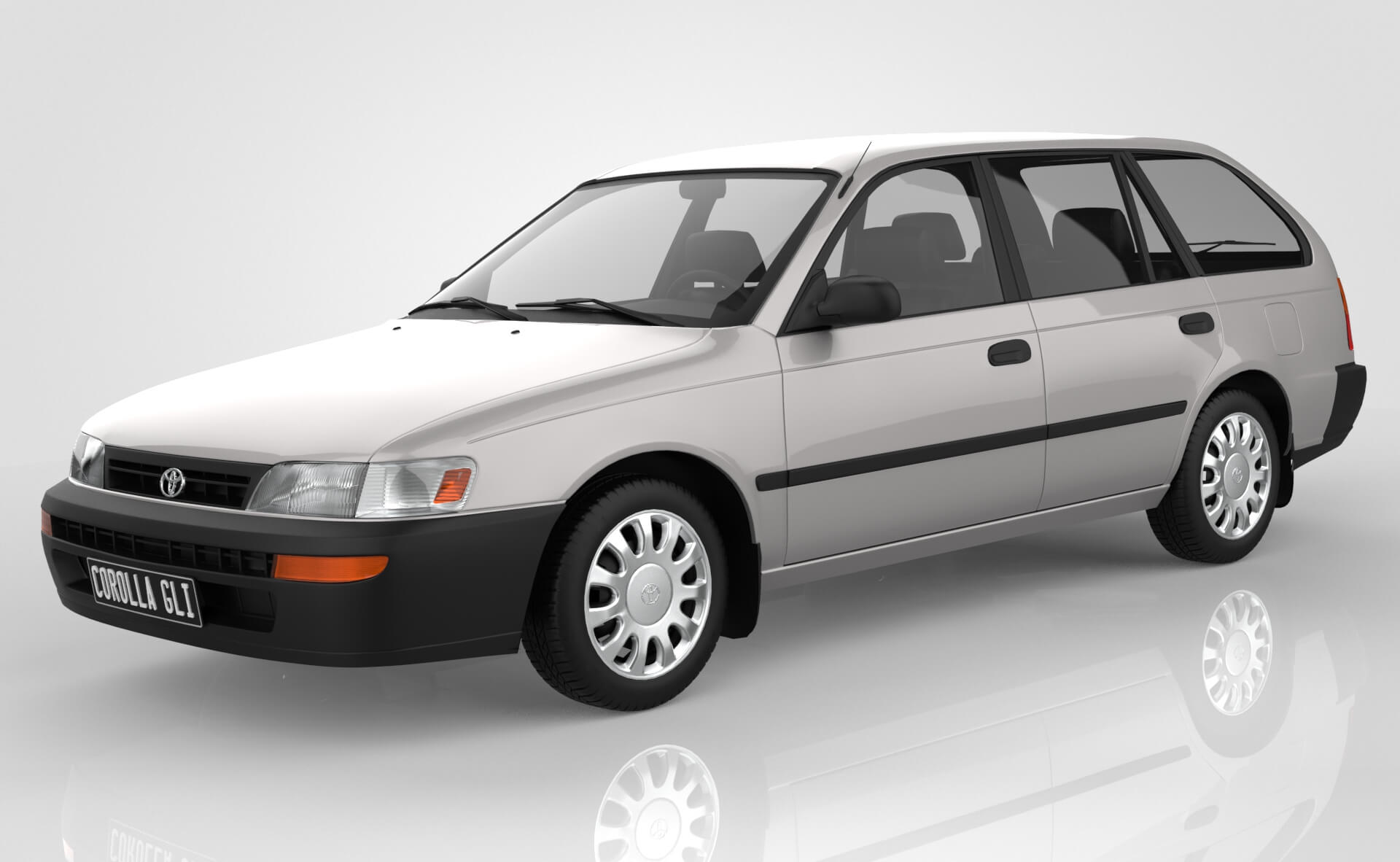 Toyota Corolla AE101 Wagon - 3D Model by Carmodels3D
