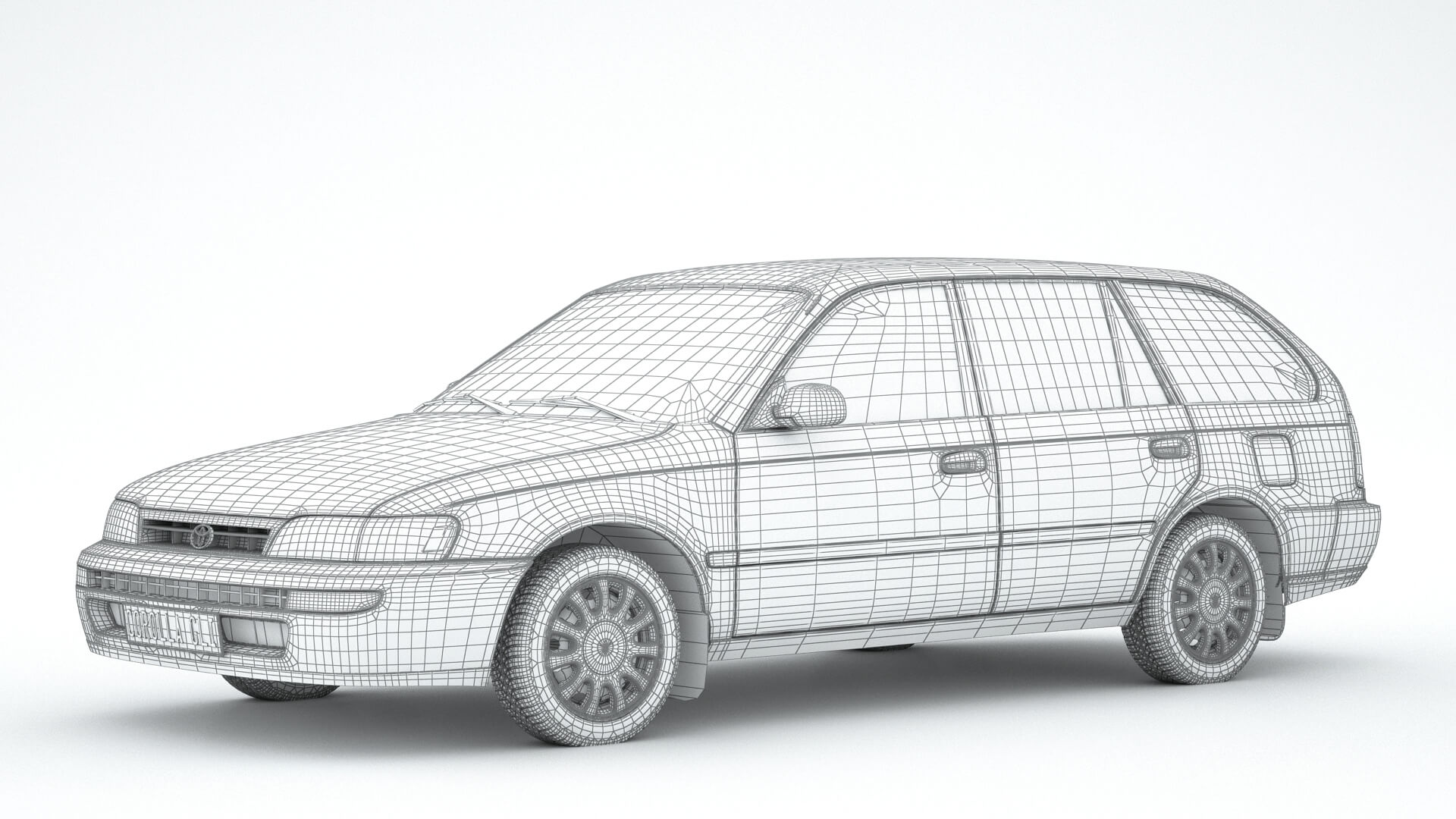 Toyota Corolla AE101 Wagon - 3D Model by Carmodels3D