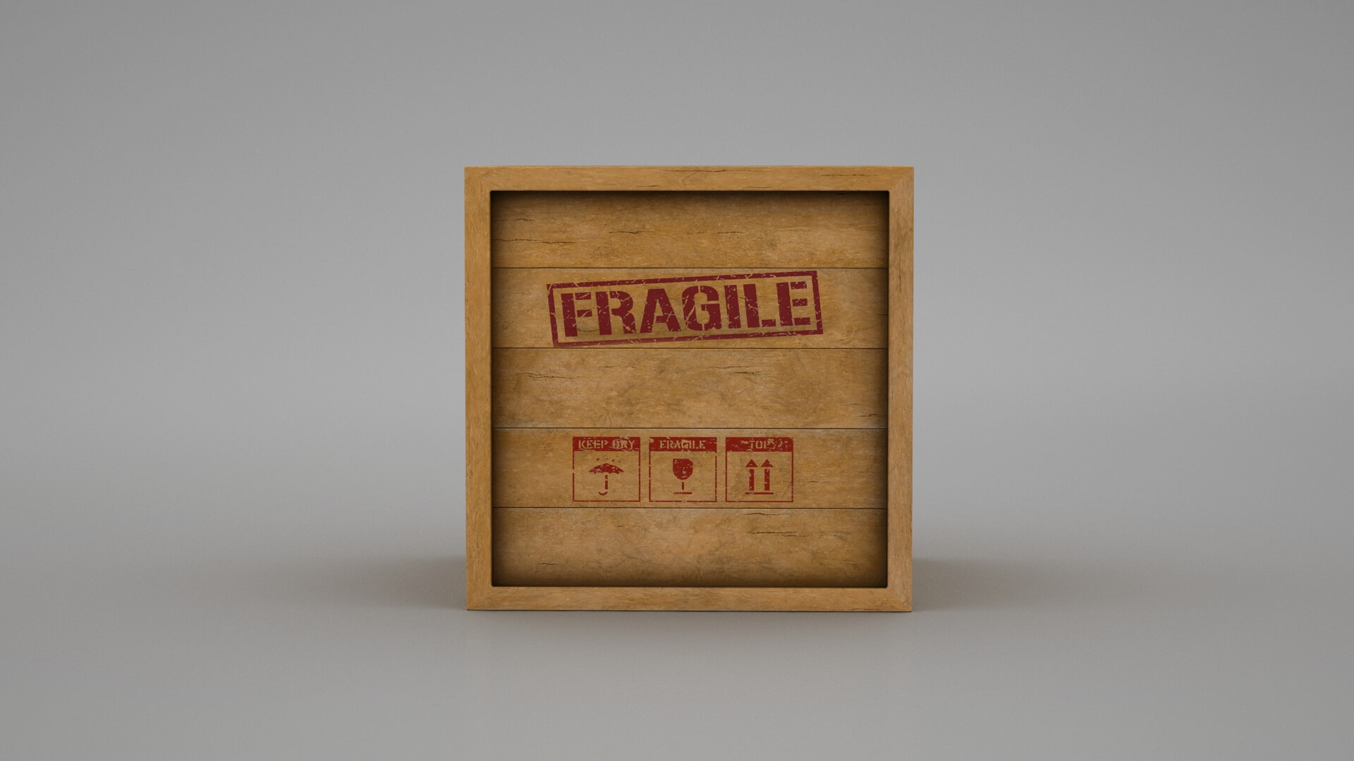 Wooden Crate Low Poly - 3D Model by Carmodels3D