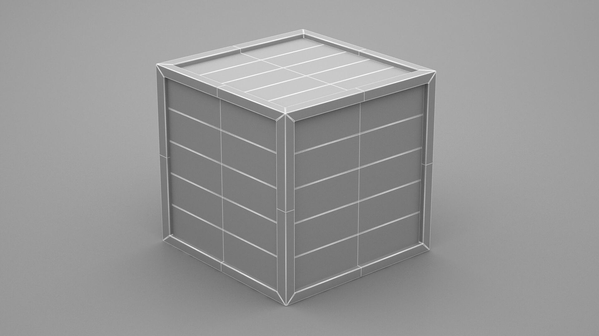 Wooden Crate Low Poly - 3D Model by Carmodels3D