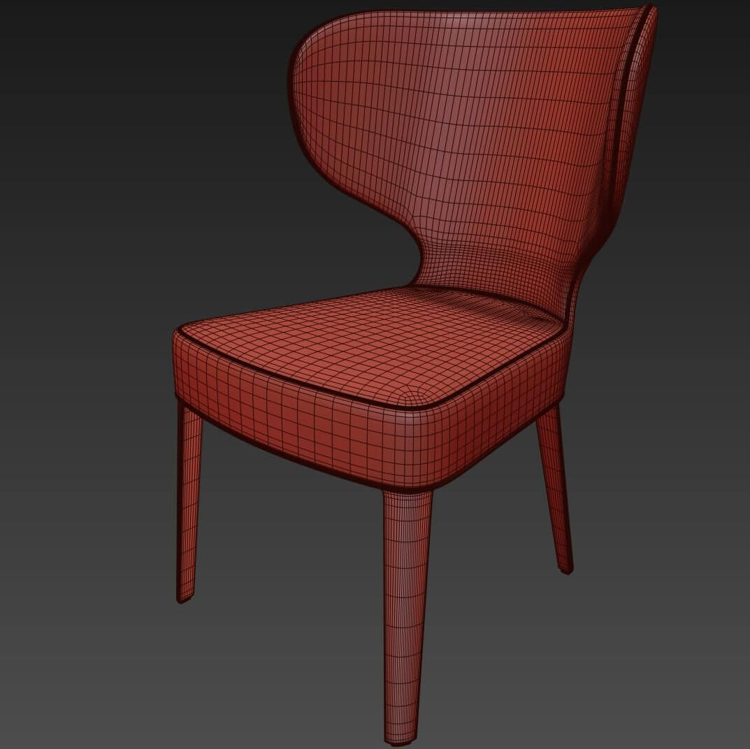 Aida Chair By Nella Vetrina - 3D Model by Carpenter_m