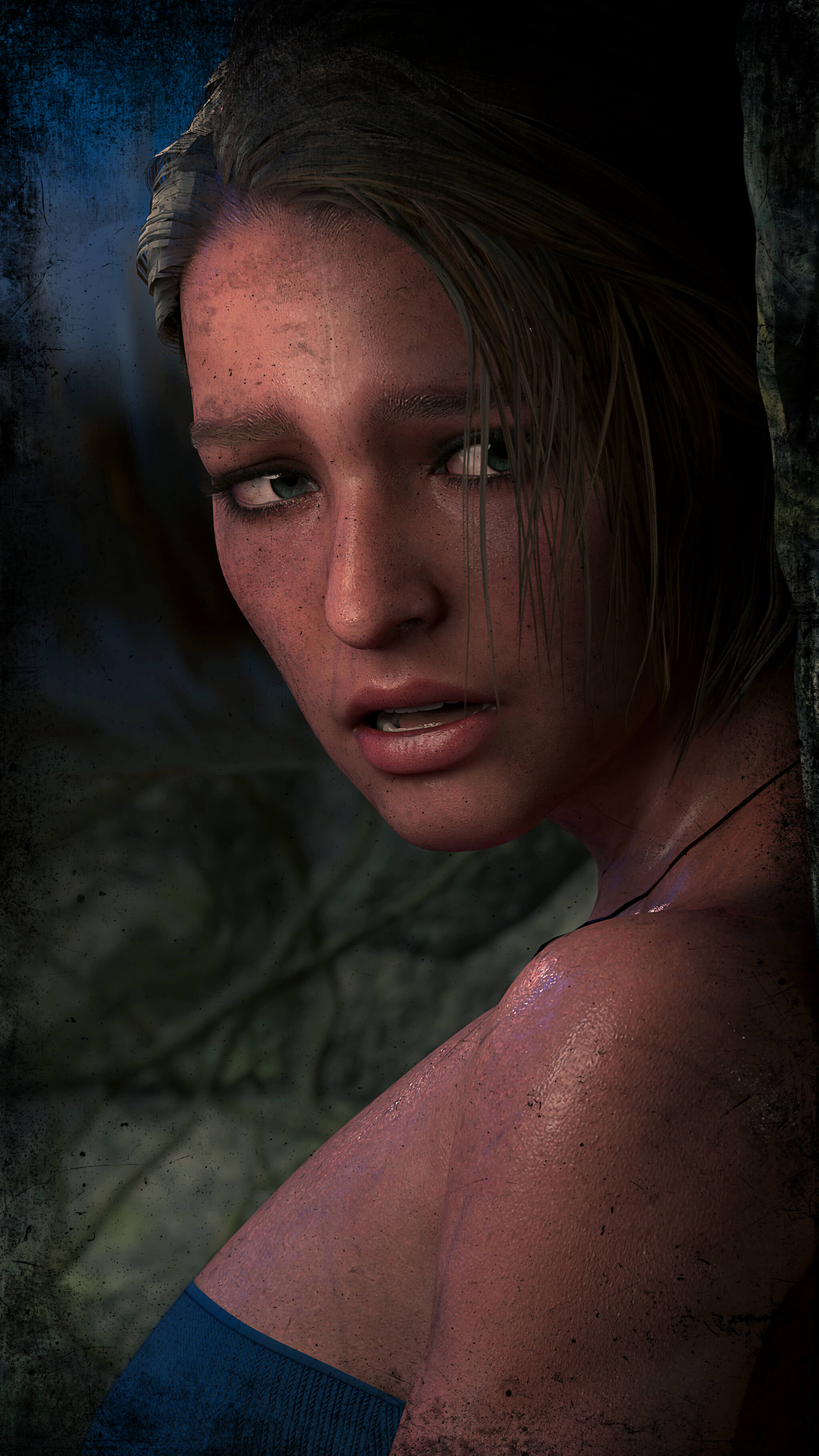 Jill Scared 3D Render, Digital Art by CaseyKaneComics
