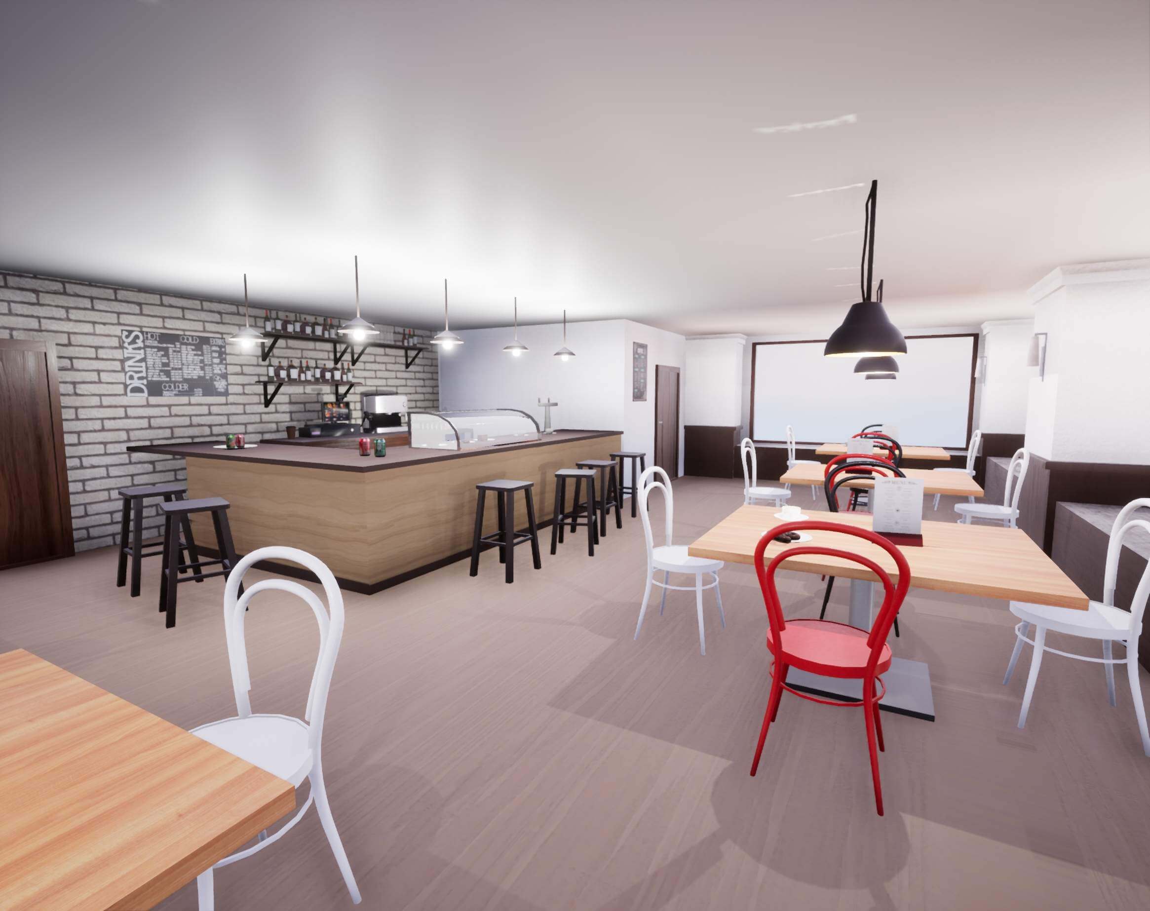 Cafe Interior Assets - 3D Model by castleblack