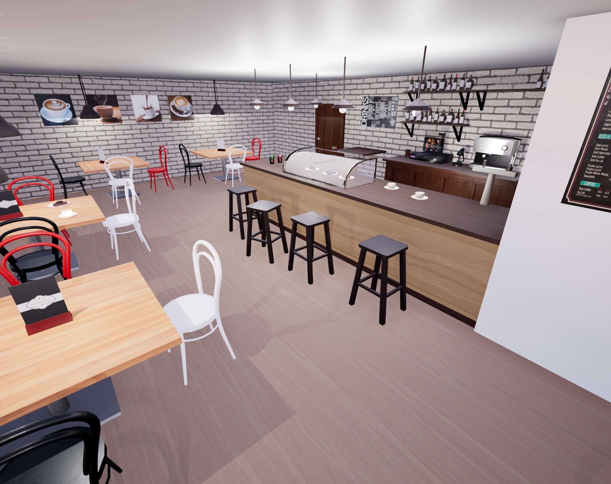 Cafe Interior Assets - 3D Model by castleblack