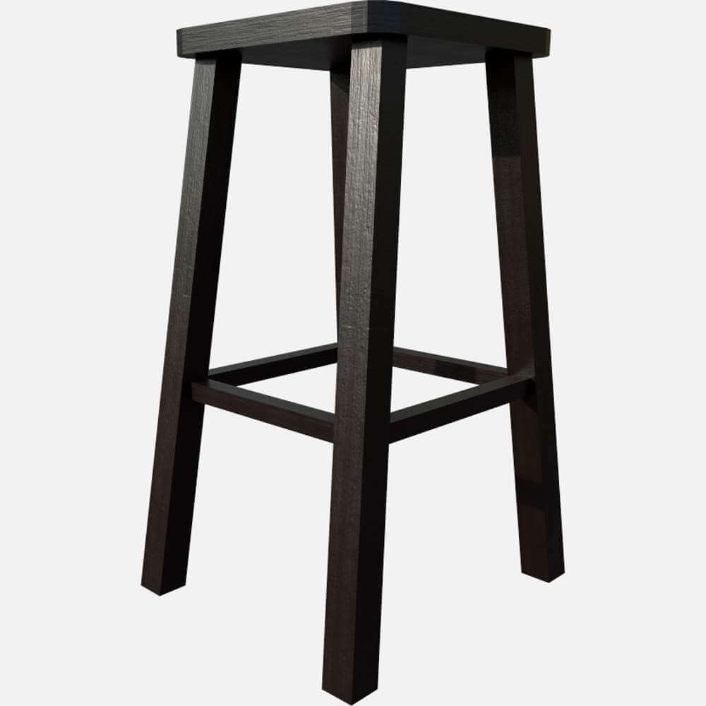 Wooden Stool - 3D Model by castleblack