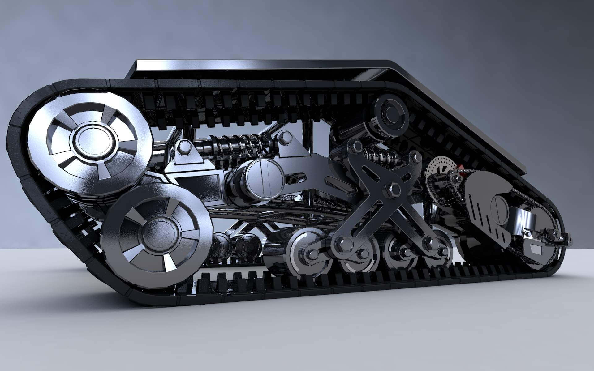 Wheel Track Suspension - 3D Model by cat007