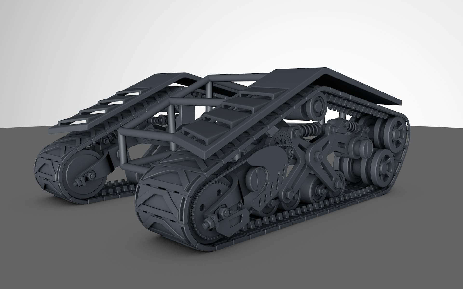 Wheel Track Suspension - 3D Model by cat007