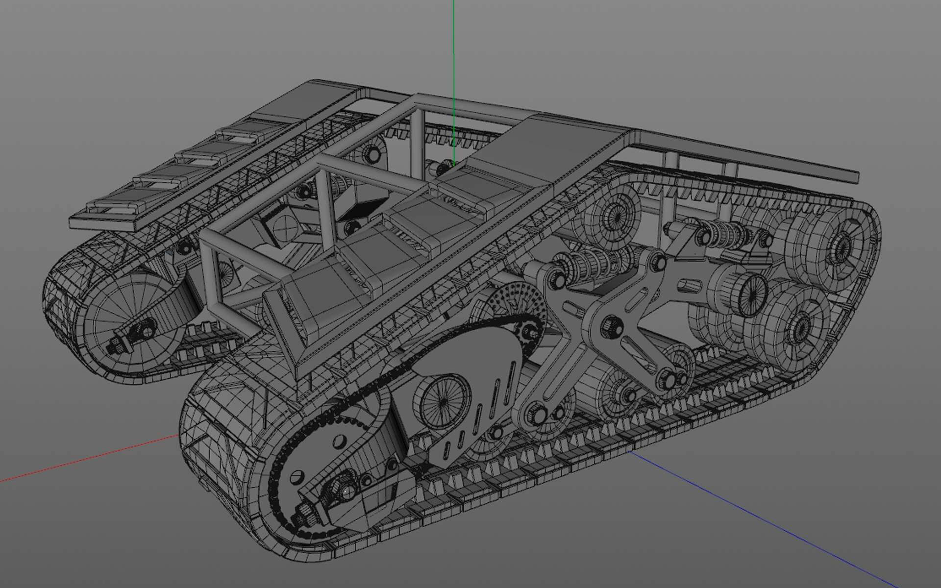 Wheel Track Suspension - 3D Model by cat007