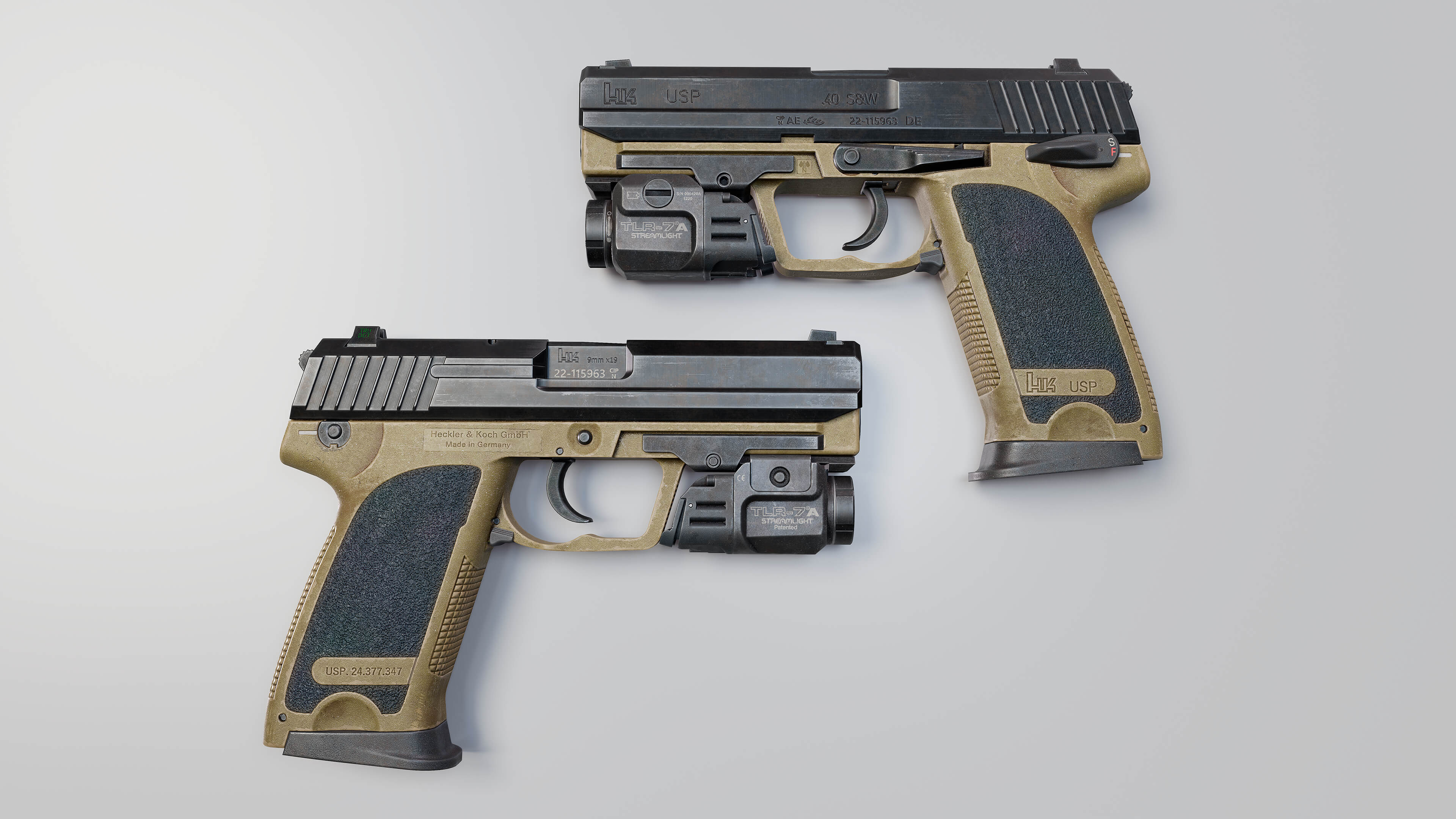 Hk Usp weapons - 3D Model by cat007