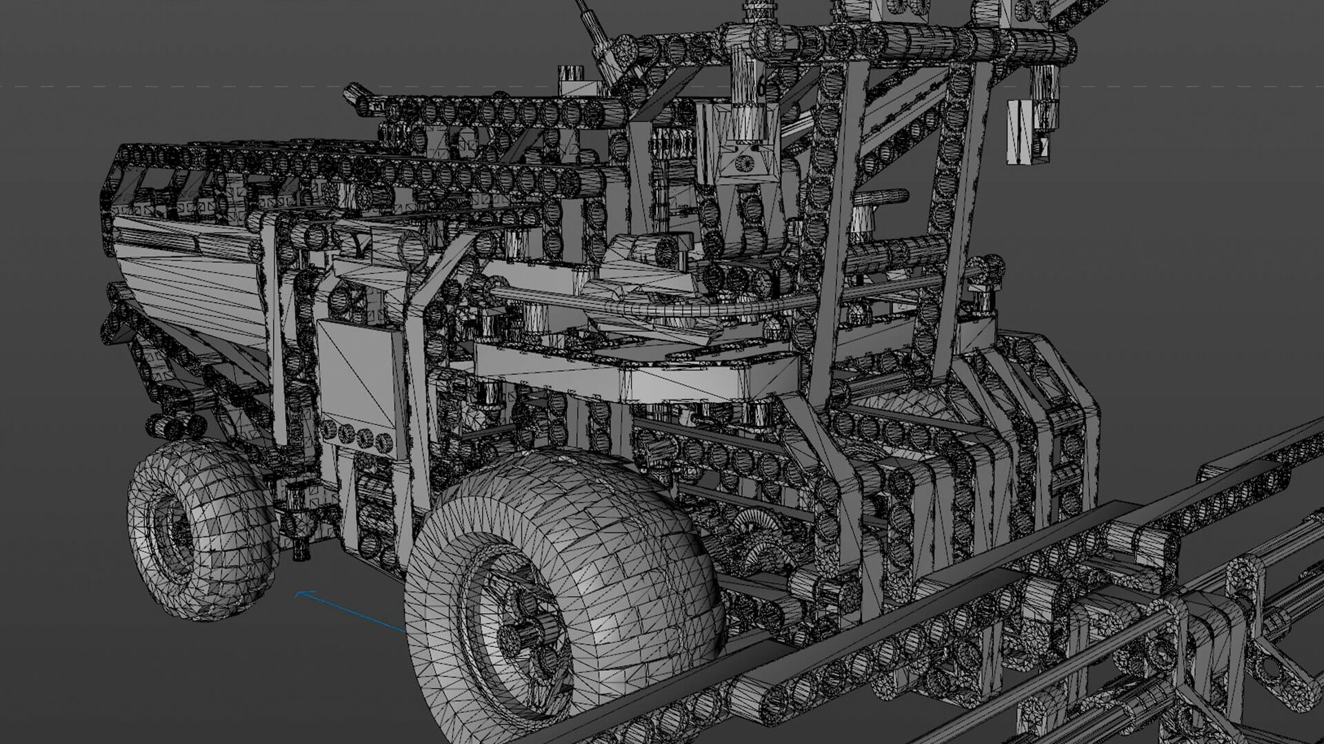 LEGO Combine Harvester - 3D Model by cat007