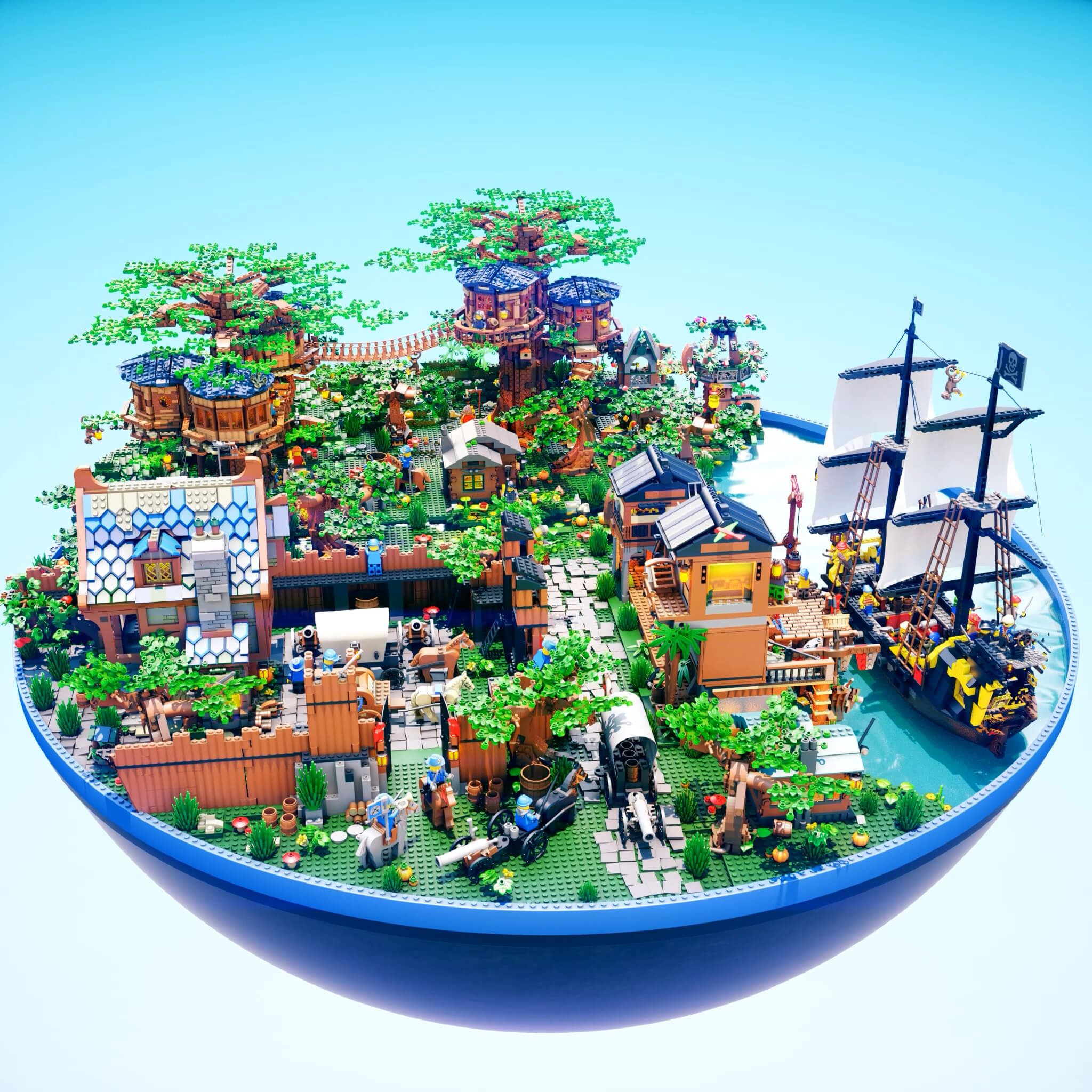 Lego Island - 3D Model by cat007