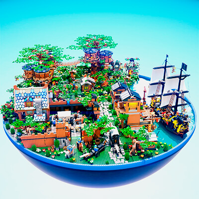 Lego Island - 3D Model by cat007